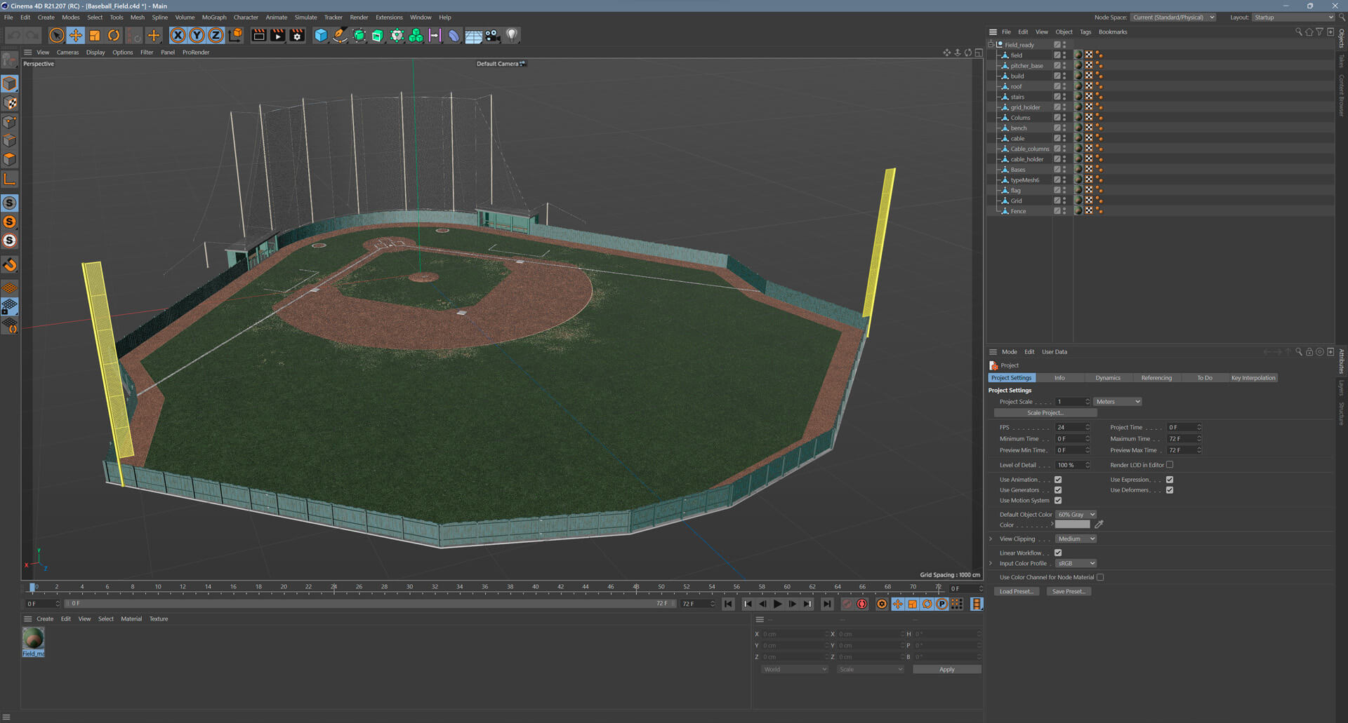 Baseball Field - 3D Model by Cactus3D
