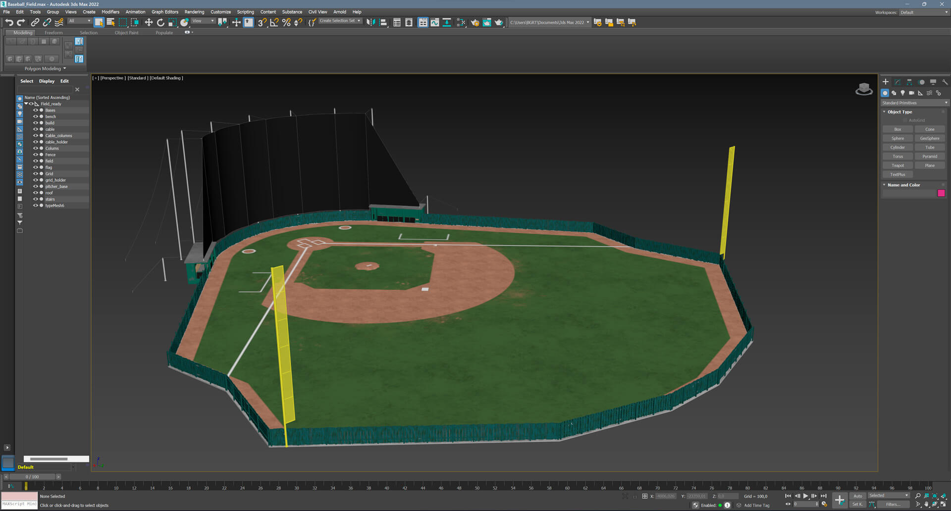 Baseball Field - 3D Model by Cactus3D