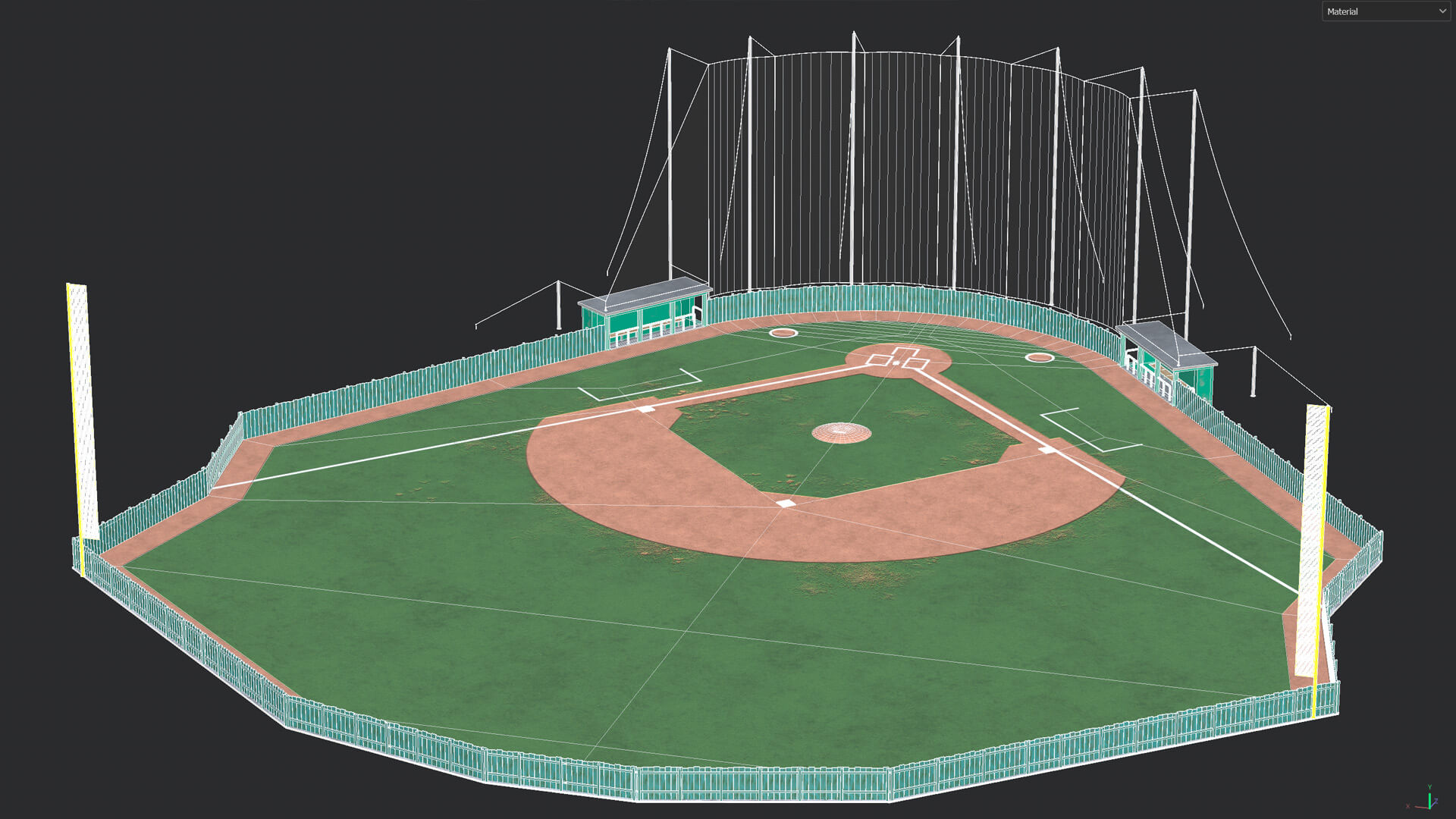 Baseball Field - 3D Model by Cactus3D