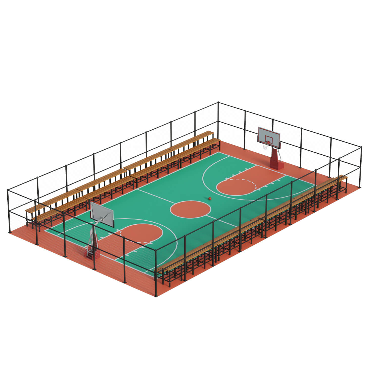 Basketball Court - 3D Model by Cactus3D