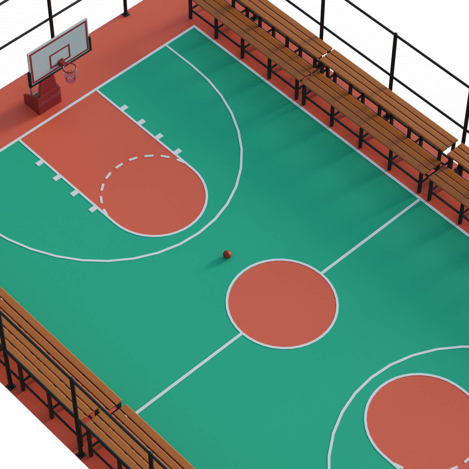Basketball Court - 3D Model by Cactus3D