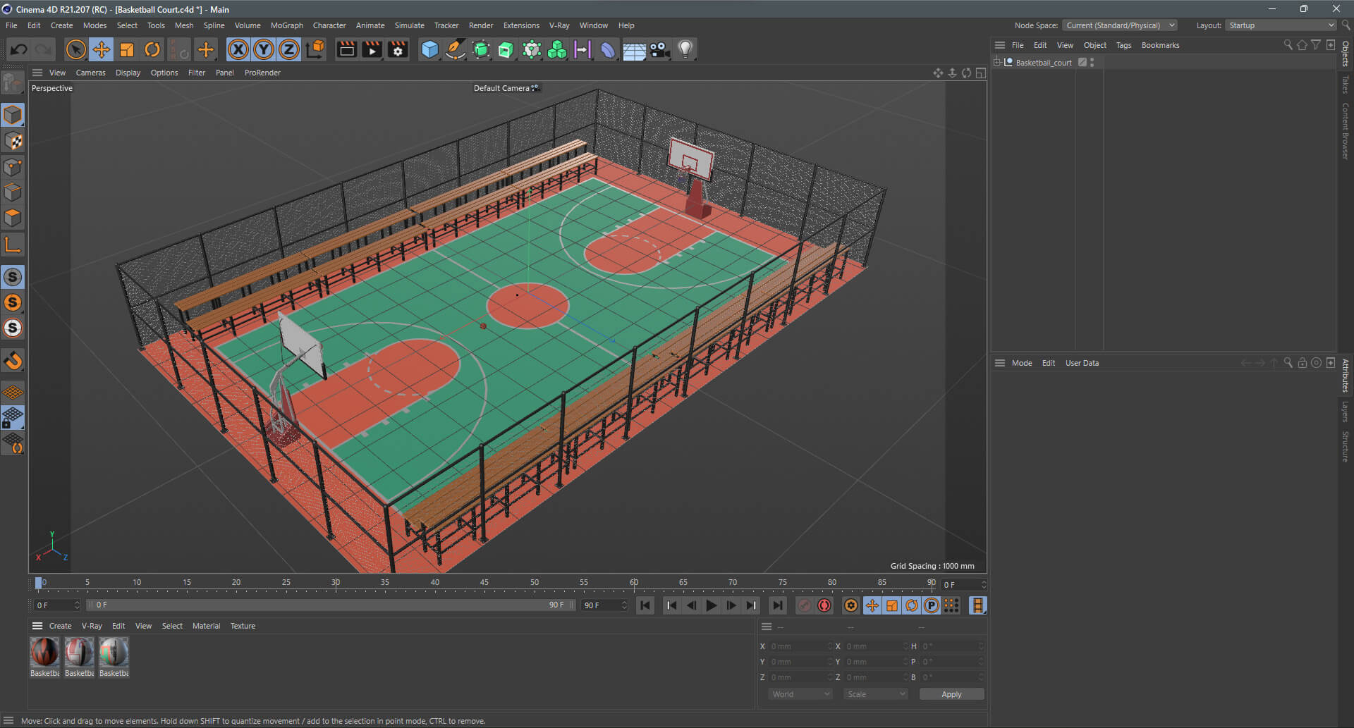 Basketball Court - 3D Model by Cactus3D
