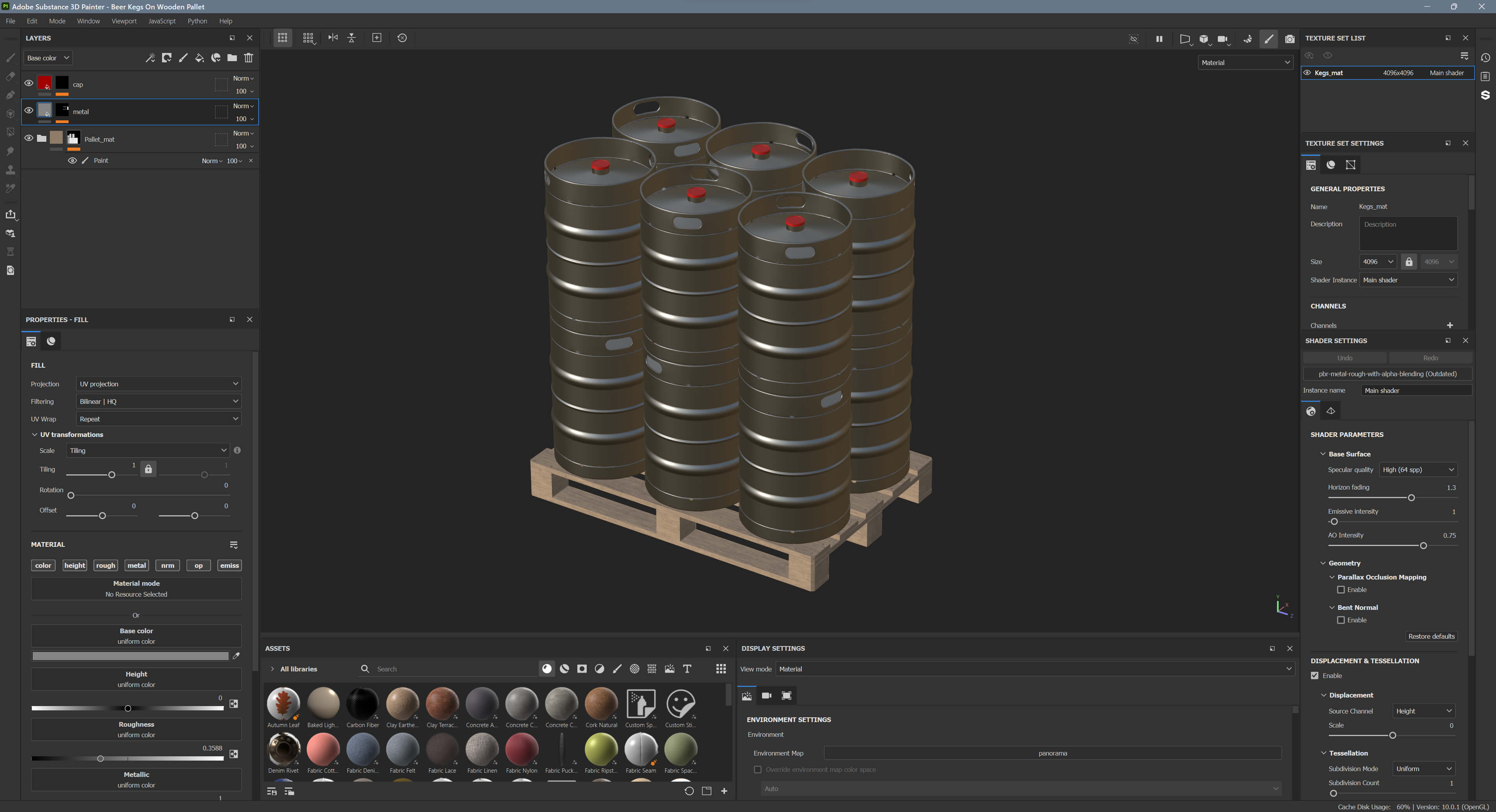 Beer Kegs on Wooden Pallet - 3D Model by Cactus3D