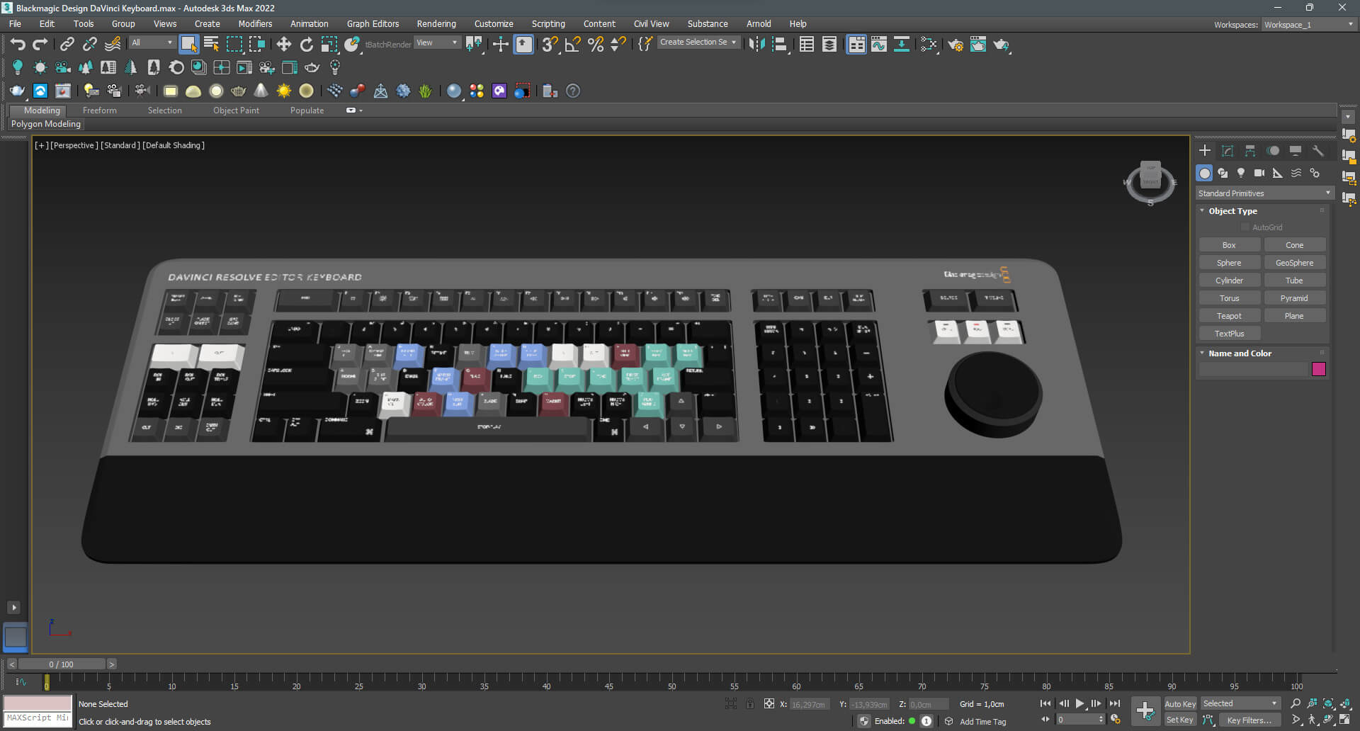 Blackmagic Design Davinci Keyboard - 3D Model by Cactus3D