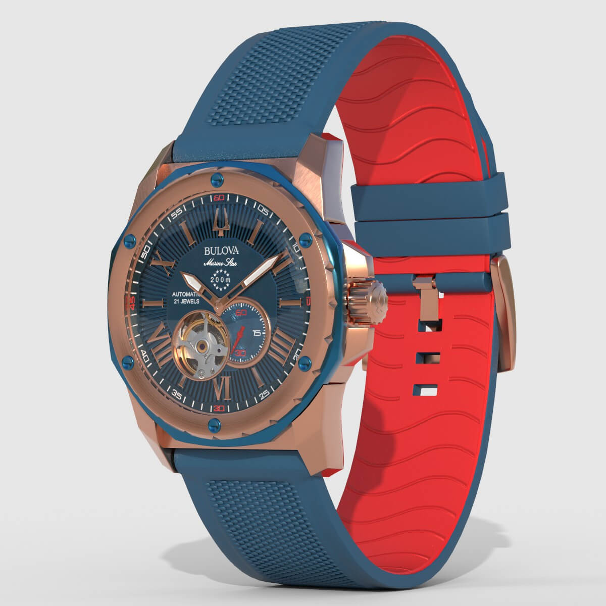 Bulova Marine Star Blue - 3D Model by Cactus3D