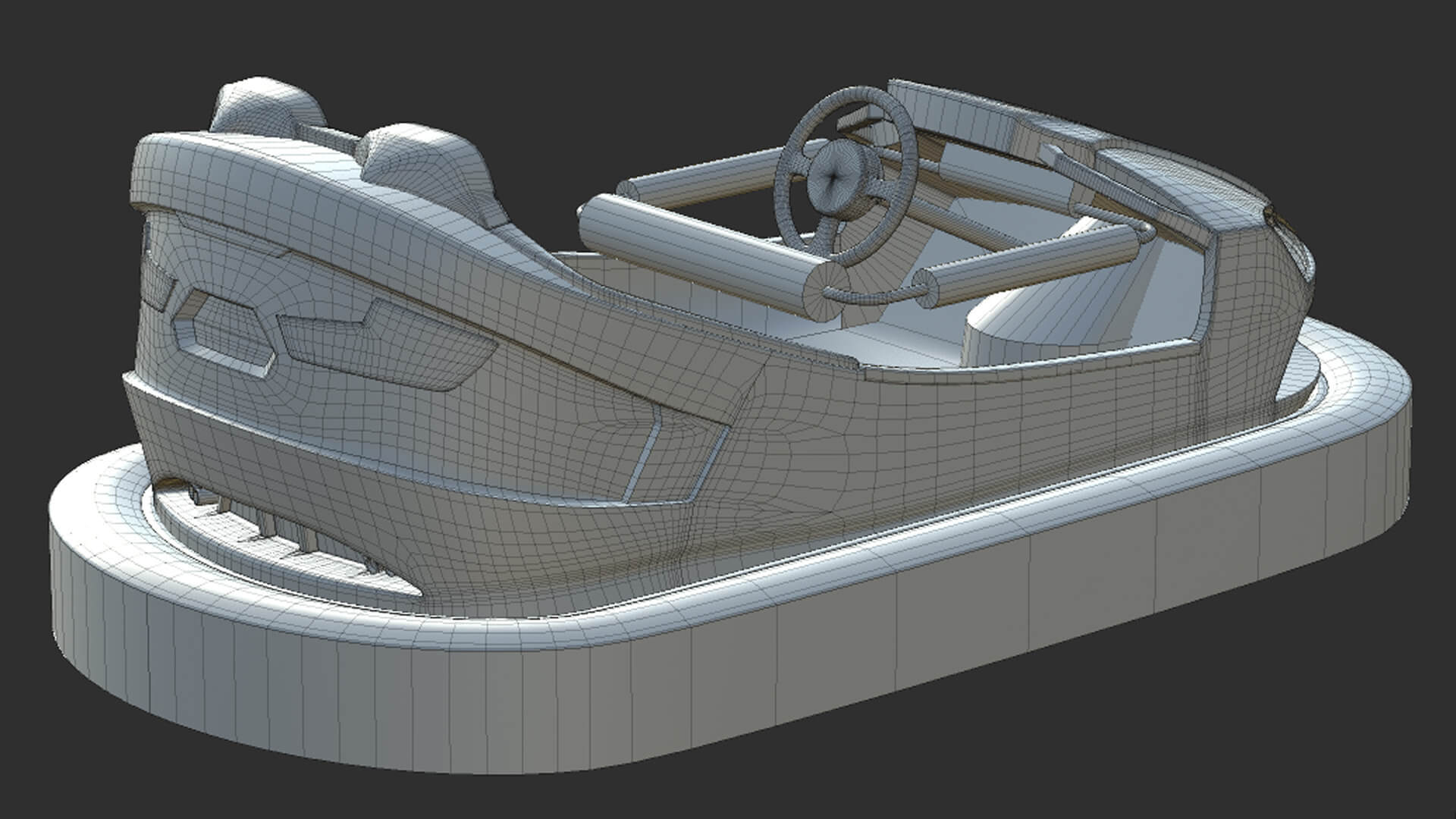 Bumper Car Blue - 3D Model by Cactus3D