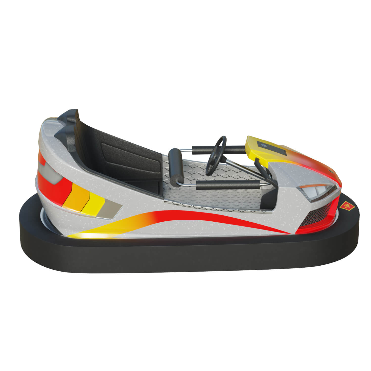 Bumper Car Gray - 3D Model by Cactus3D