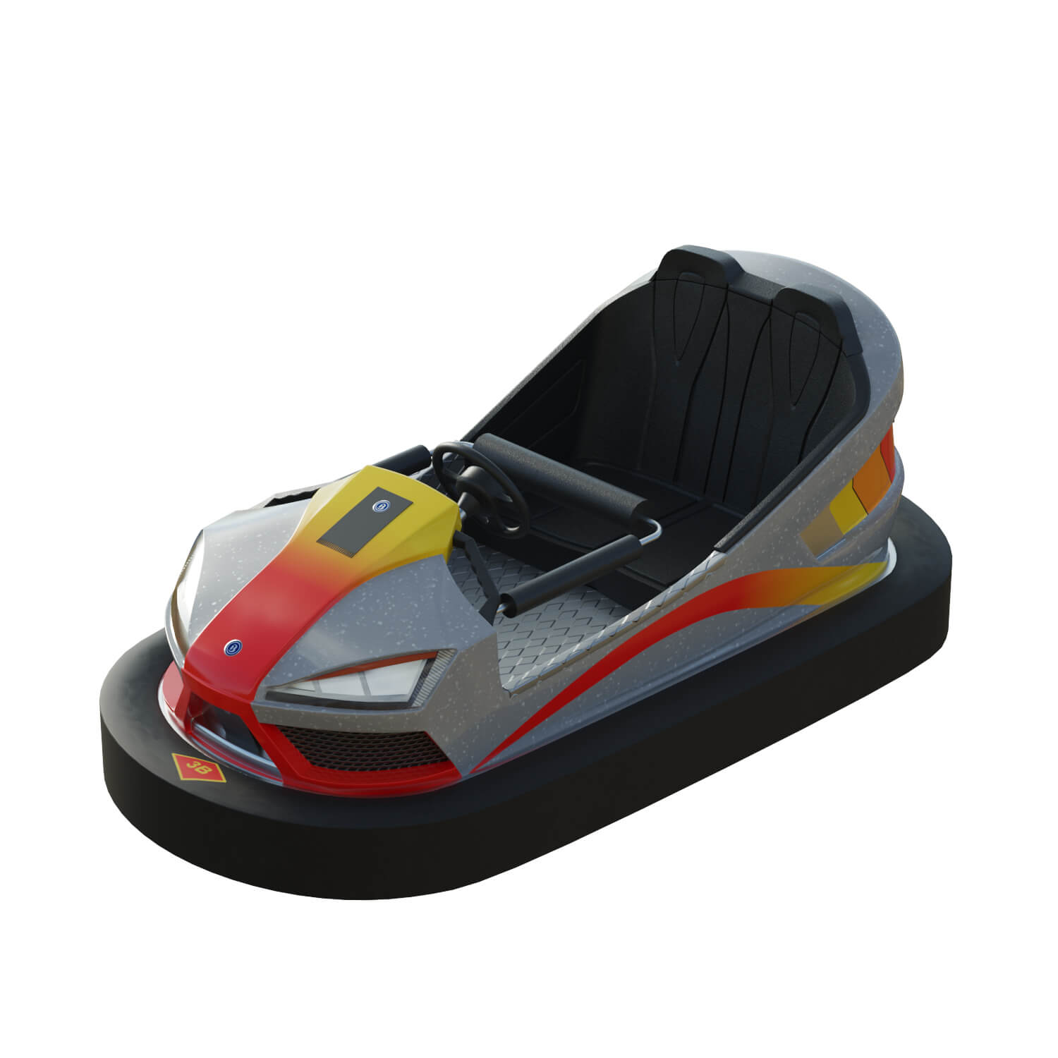 Bumper Car Gray - 3D Model by Cactus3D