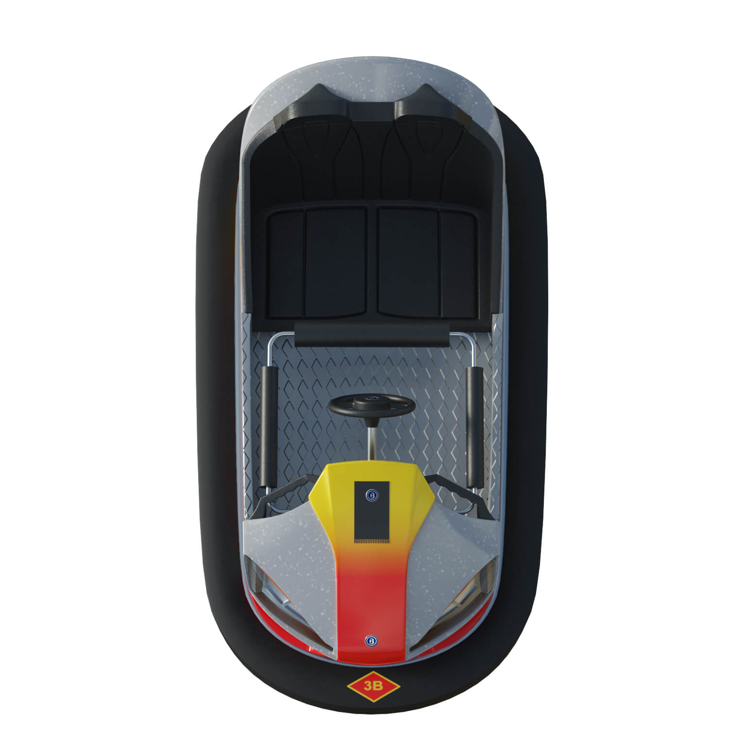 Bumper Car Gray - 3D Model by Cactus3D