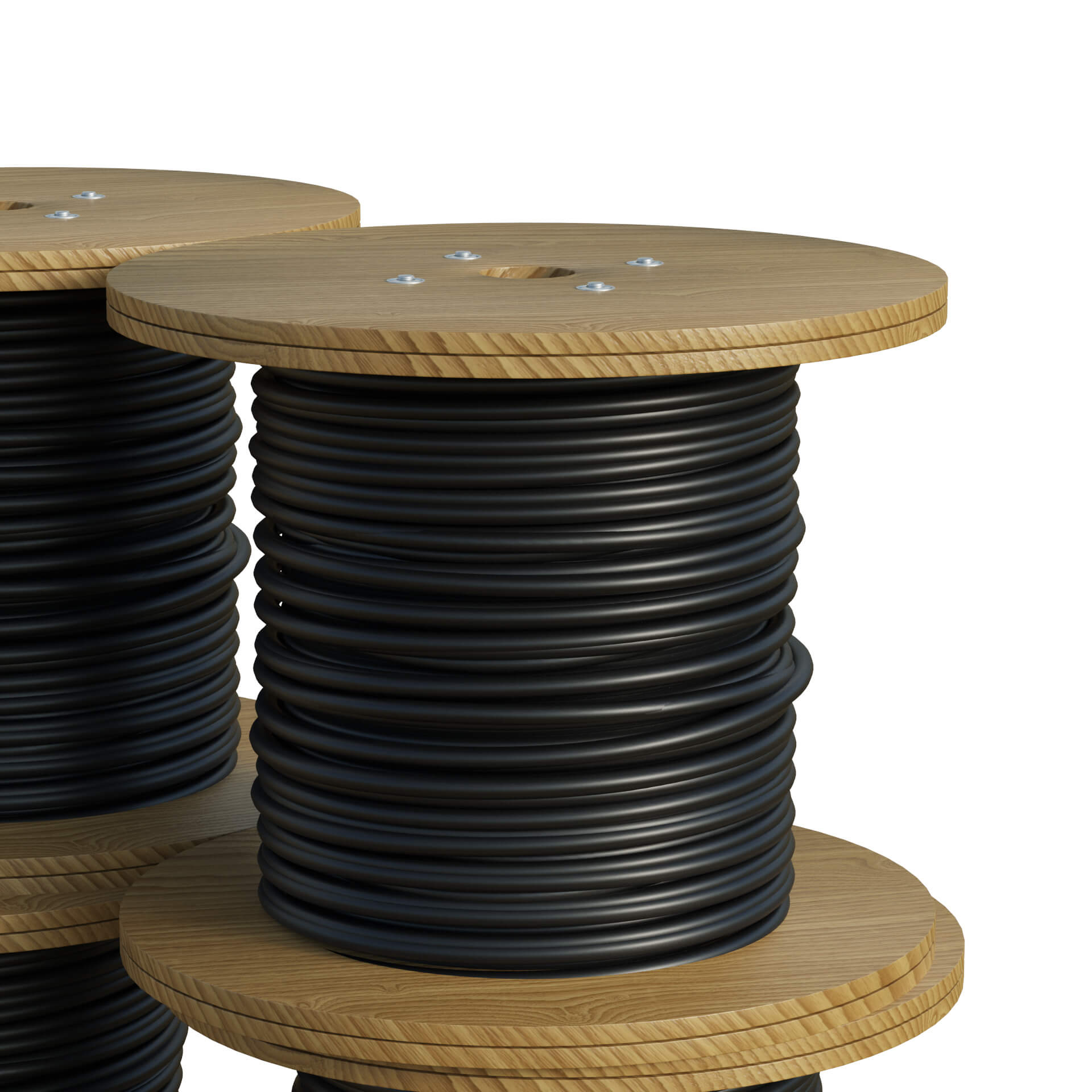 Cable Reel Drums on Wooden Pallet - 3D Model by Cactus3D