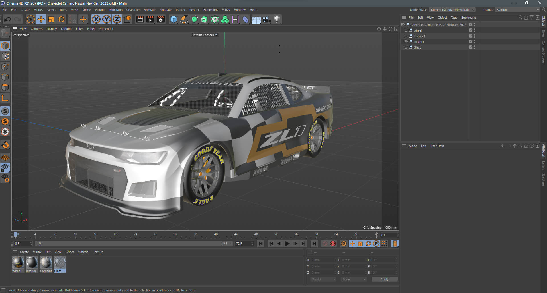 Chevrolet Camaro ZL1 Nascar Nextgen 2022 - 3D Model by Cactus3D