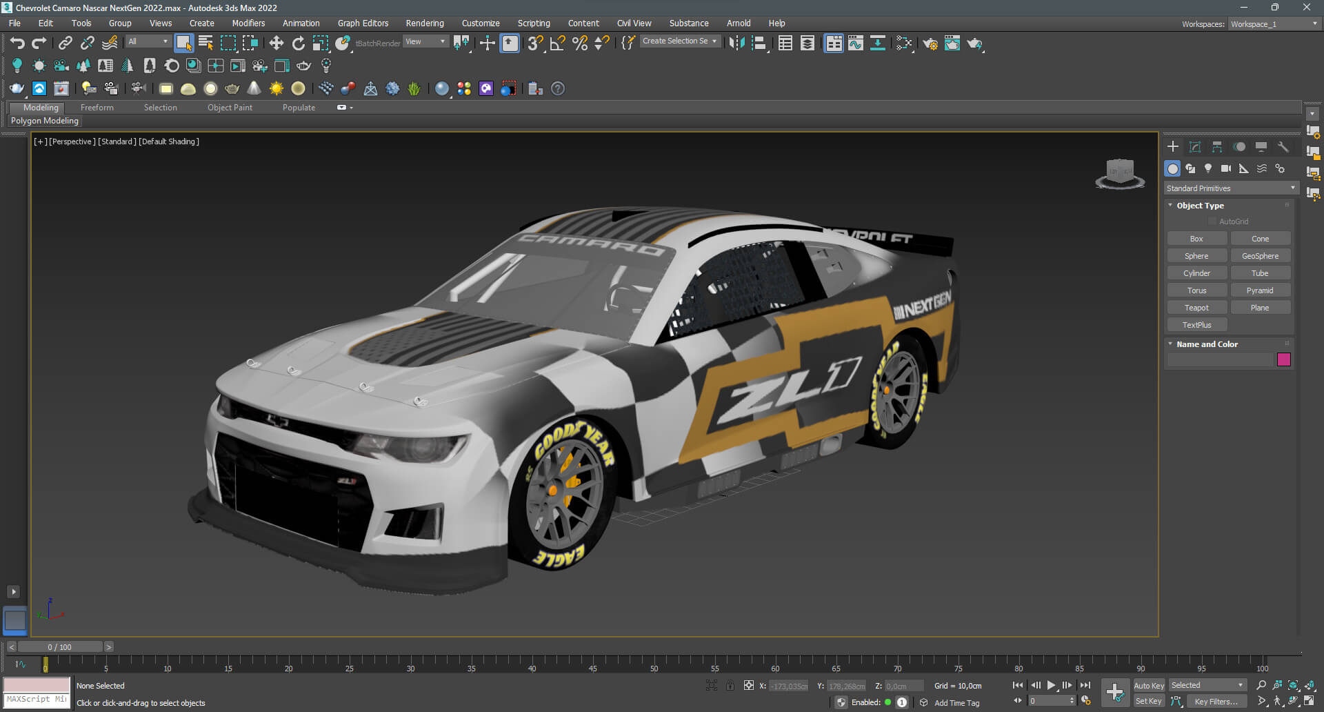 Chevrolet Camaro ZL1 Nascar Nextgen 2022 - 3D Model by Cactus3D