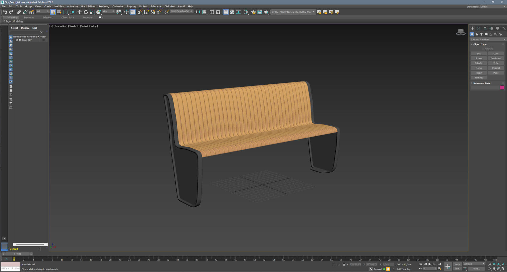 City Bench 08 - 3D Model by Cactus3D