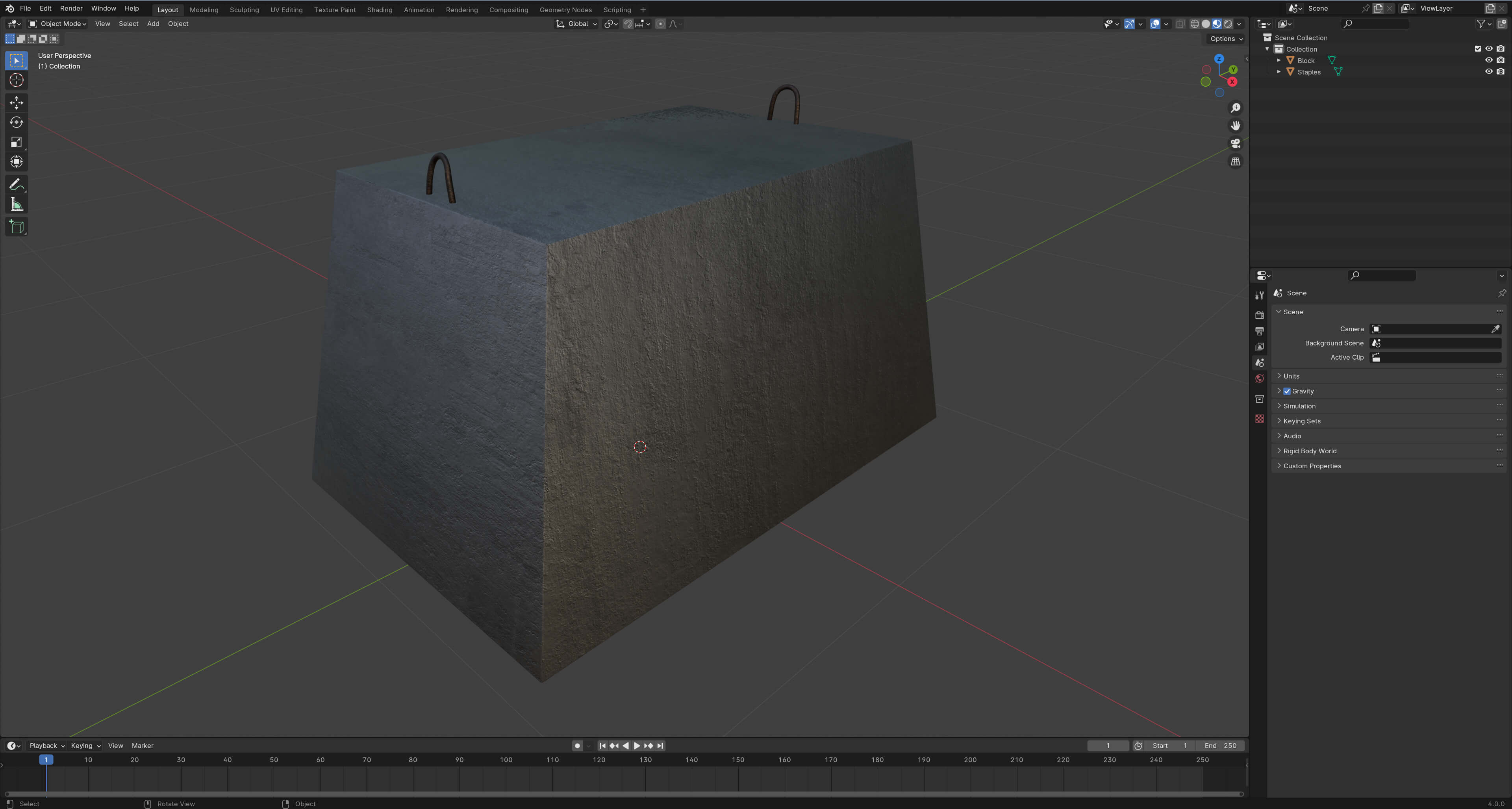 Concrete Block - 3D Model by Cactus3D