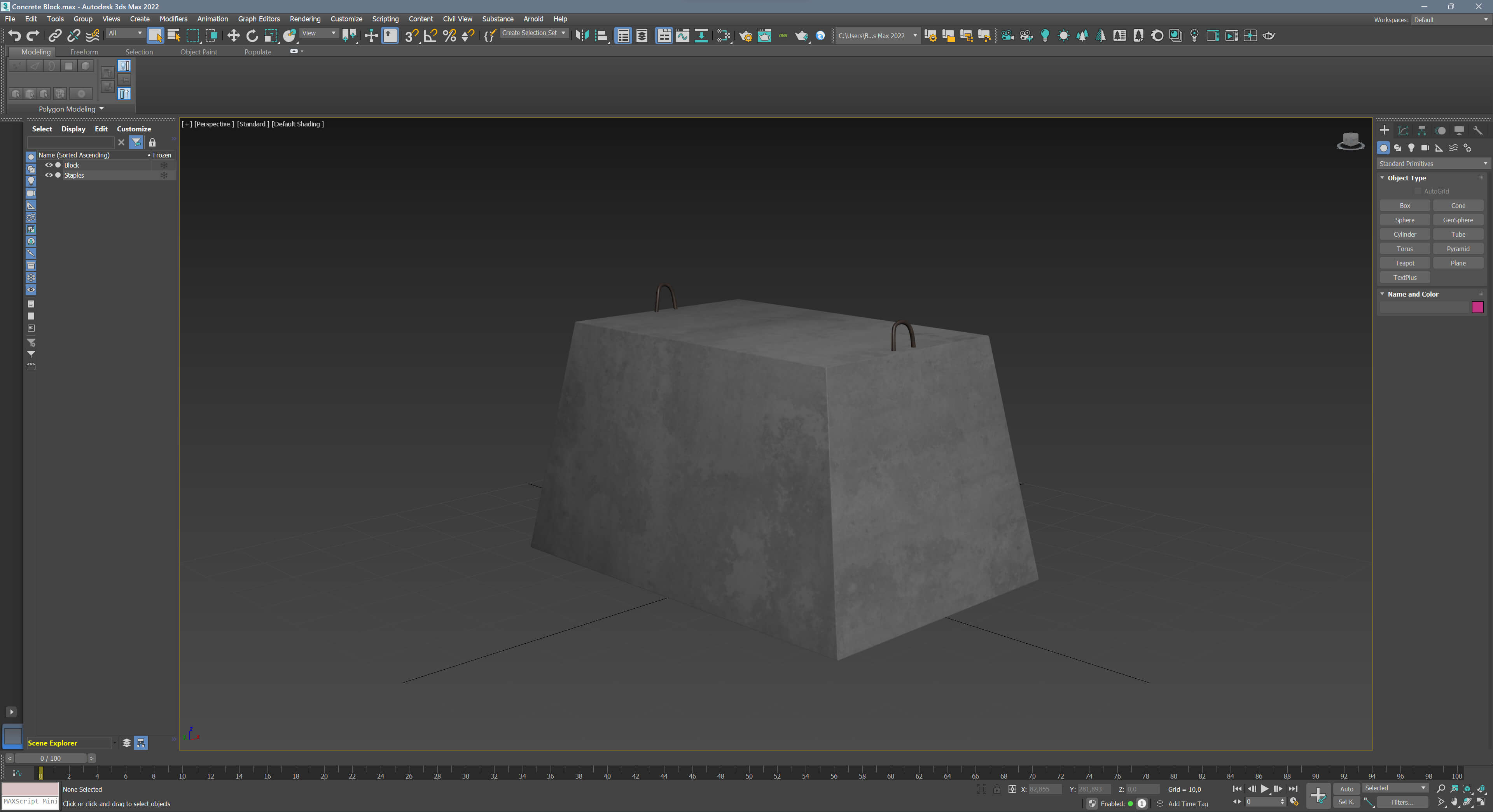 Concrete Block - 3D Model by Cactus3D