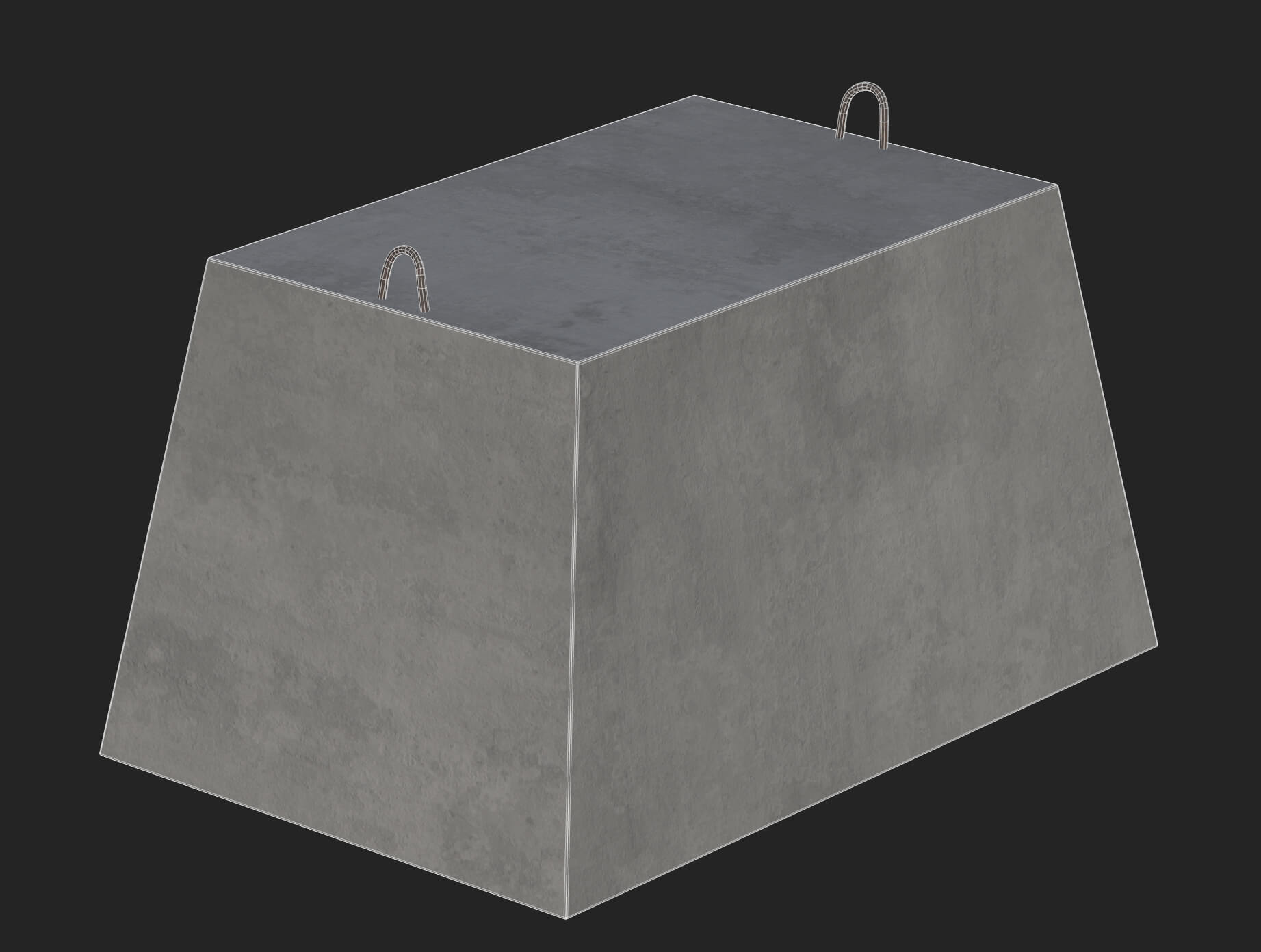 Concrete Block - 3D Model by Cactus3D
