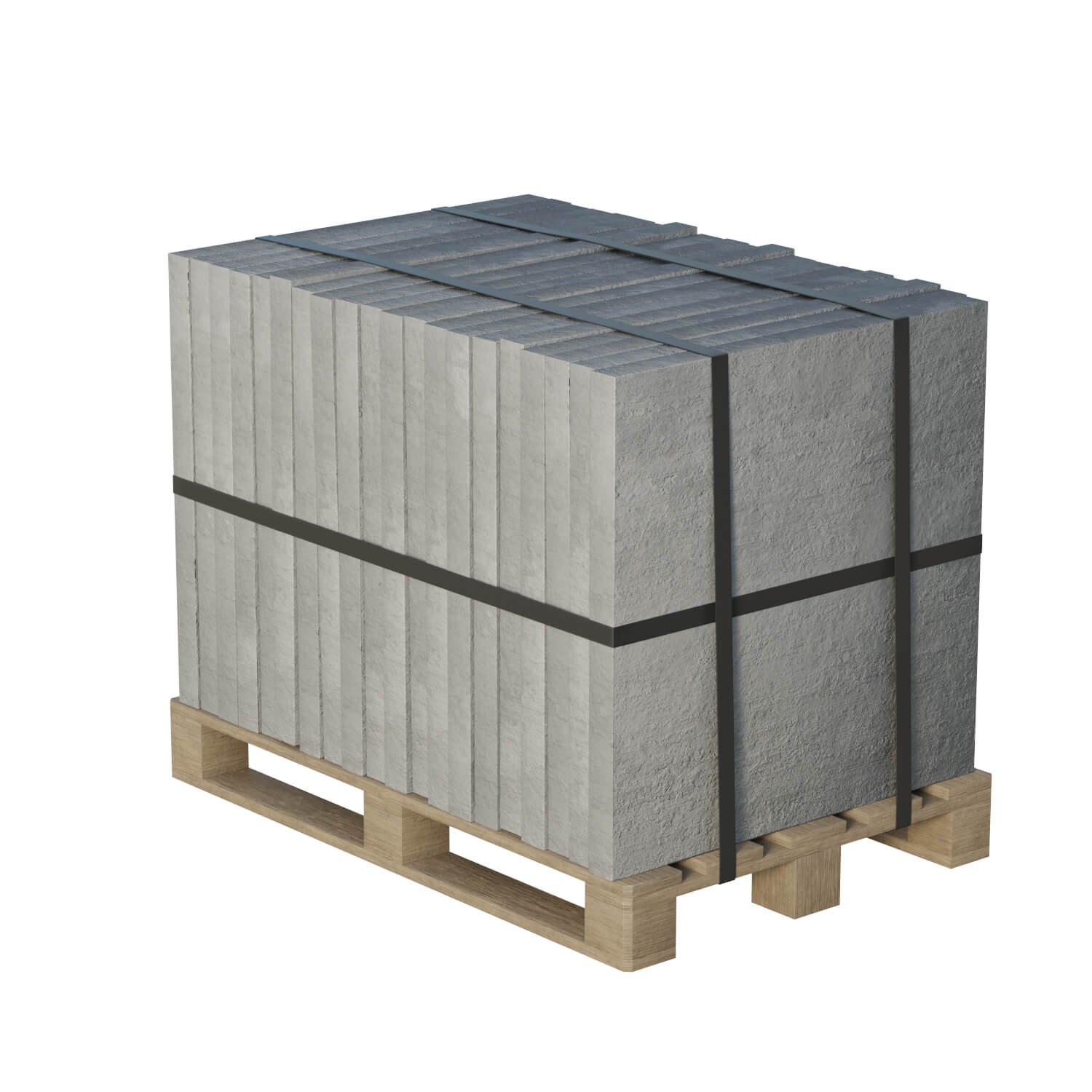 Concrete Slabs on Wooden Pallet - 3D Model by Cactus3D