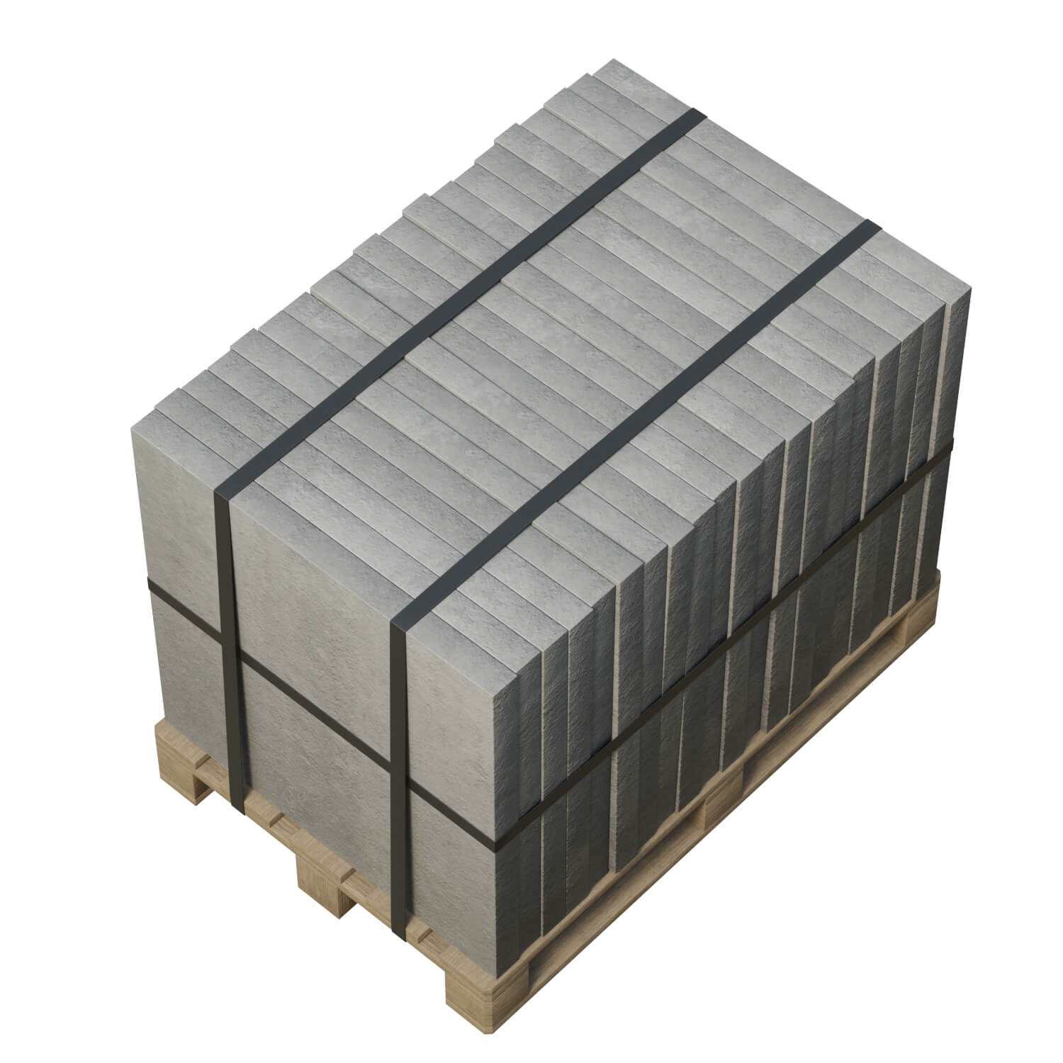 Concrete Slabs on Wooden Pallet - 3D Model by Cactus3D