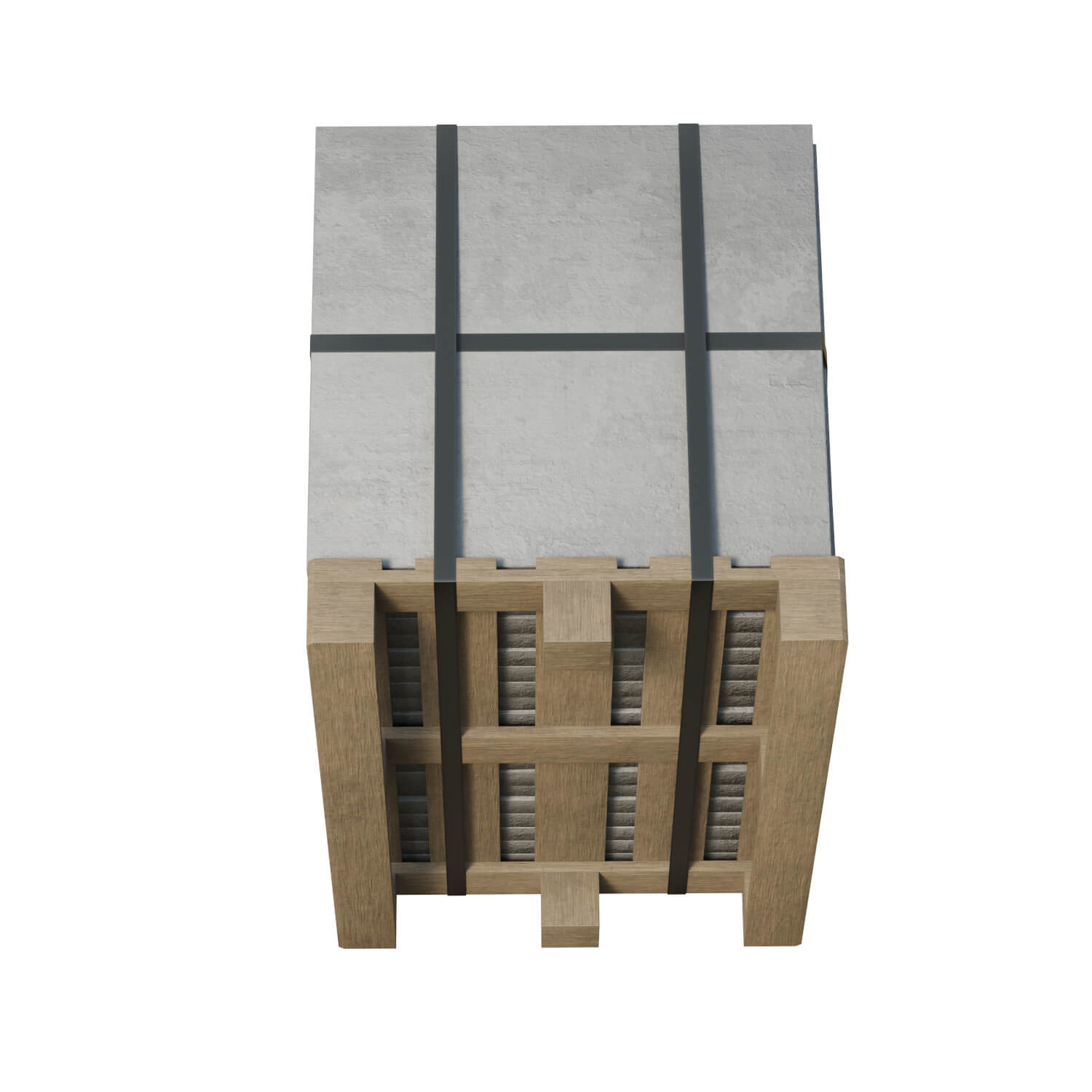 Concrete Slabs on Wooden Pallet - 3D Model by Cactus3D