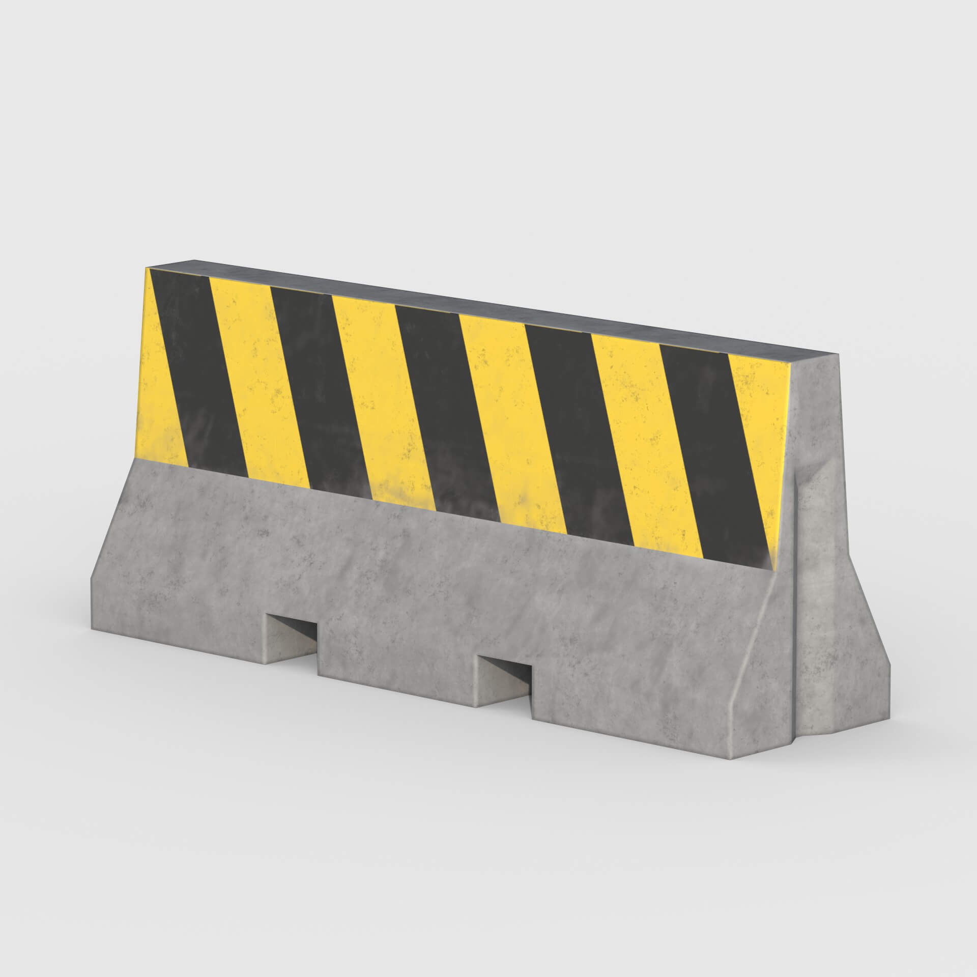 Concrete Traffic Barrier - 3D Model by Cactus3D