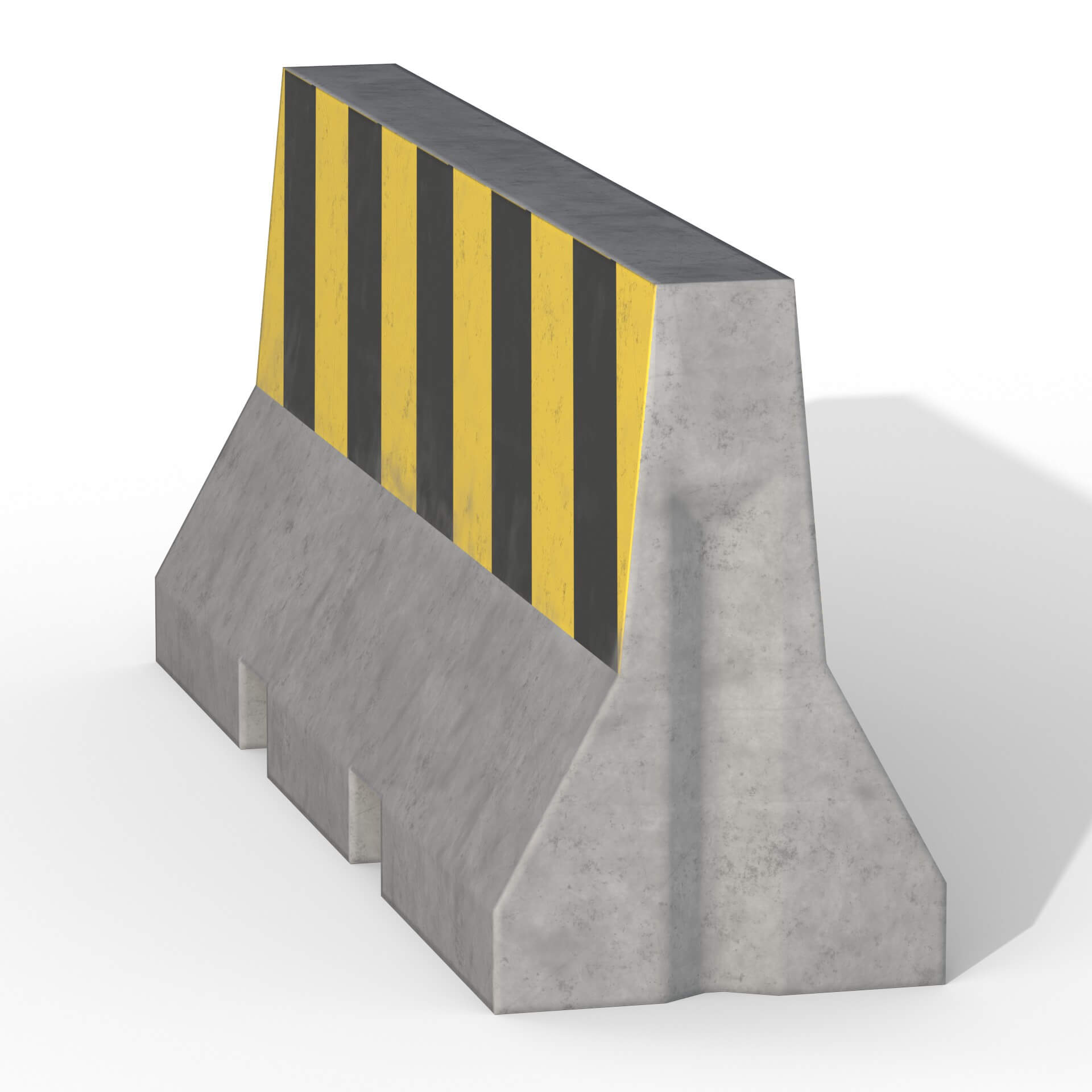 Concrete Traffic Barrier - 3D Model by Cactus3D
