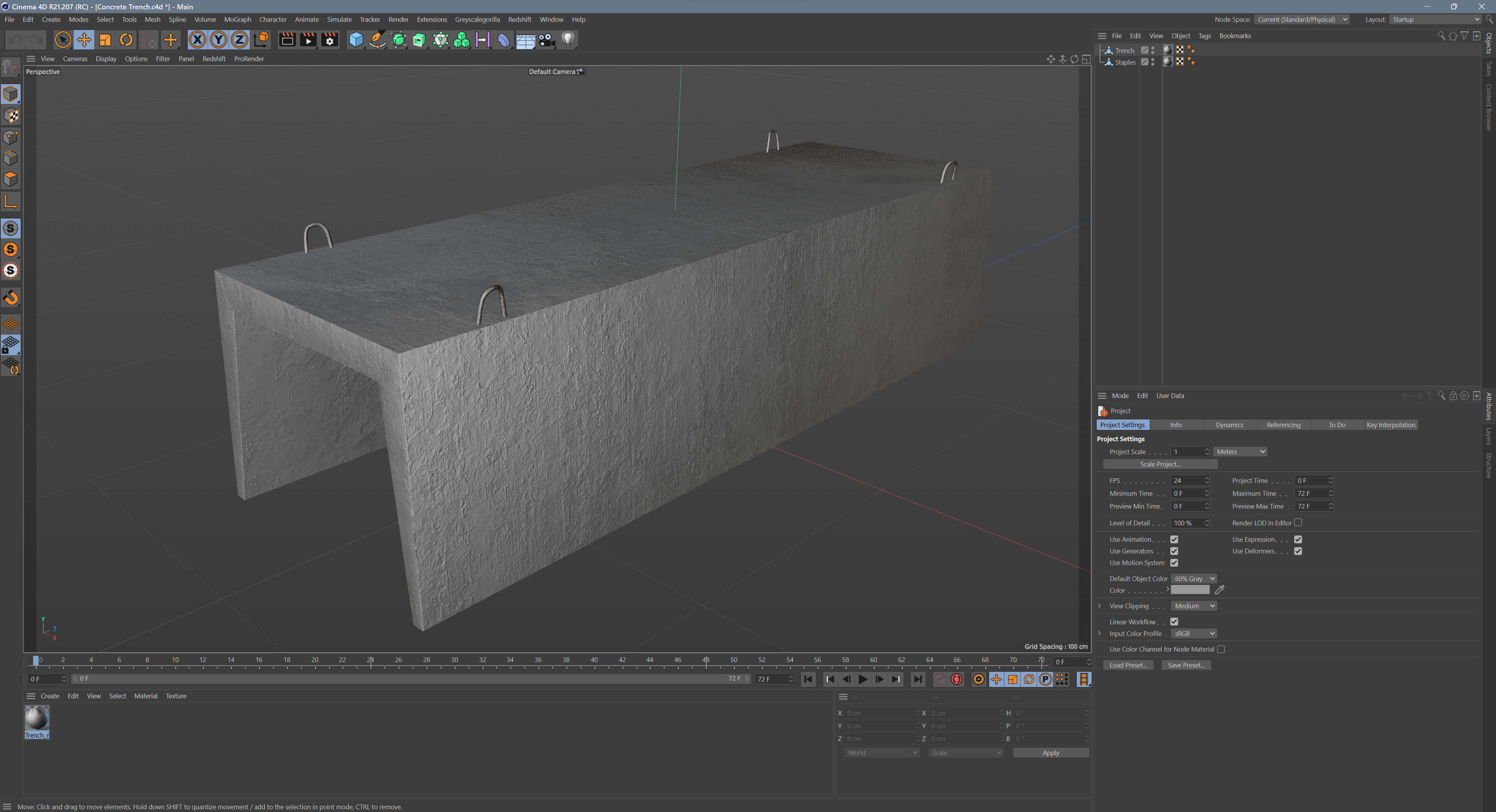 Concrete Trench - 3D Model by Cactus3D