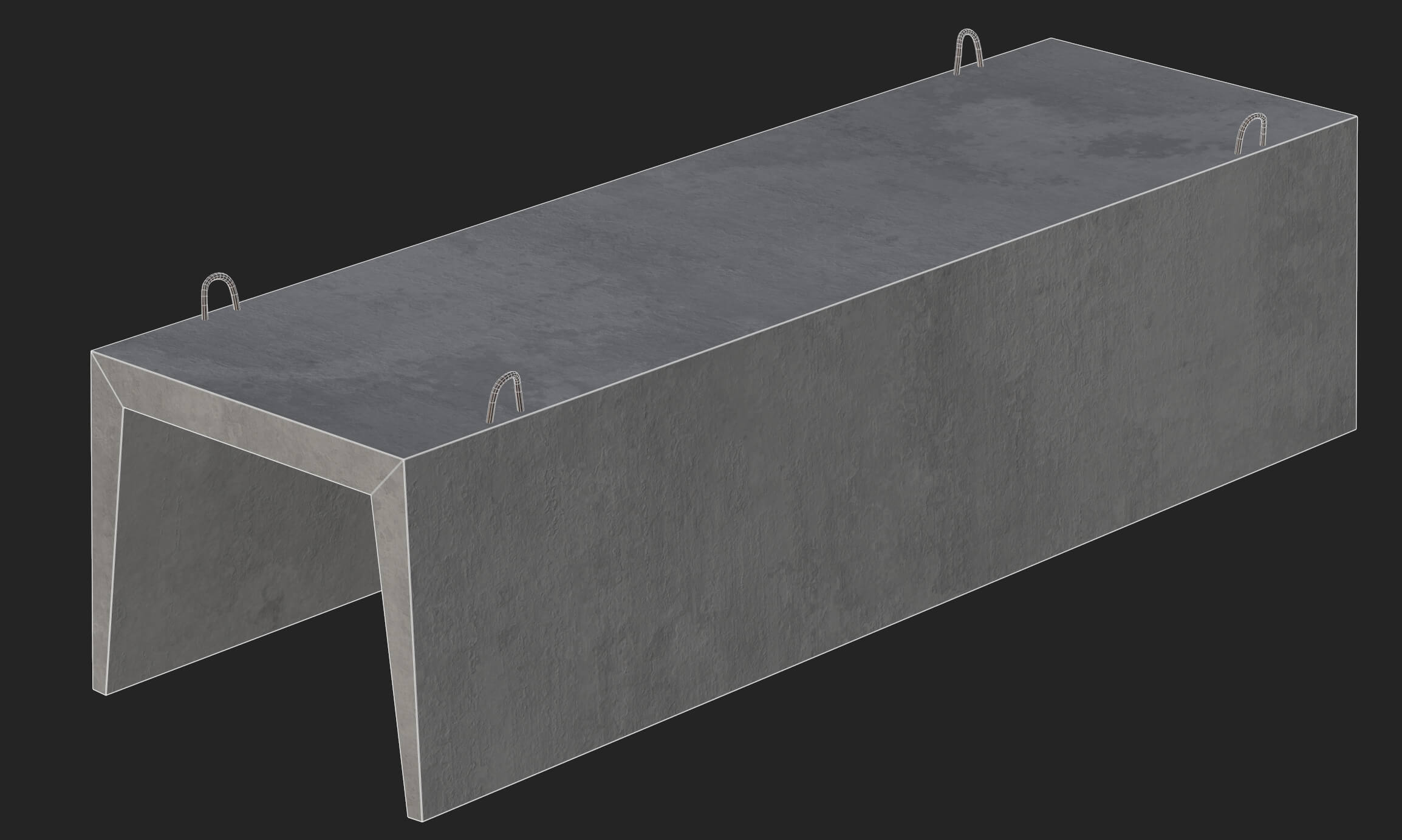 Concrete Trench - 3D Model by Cactus3D