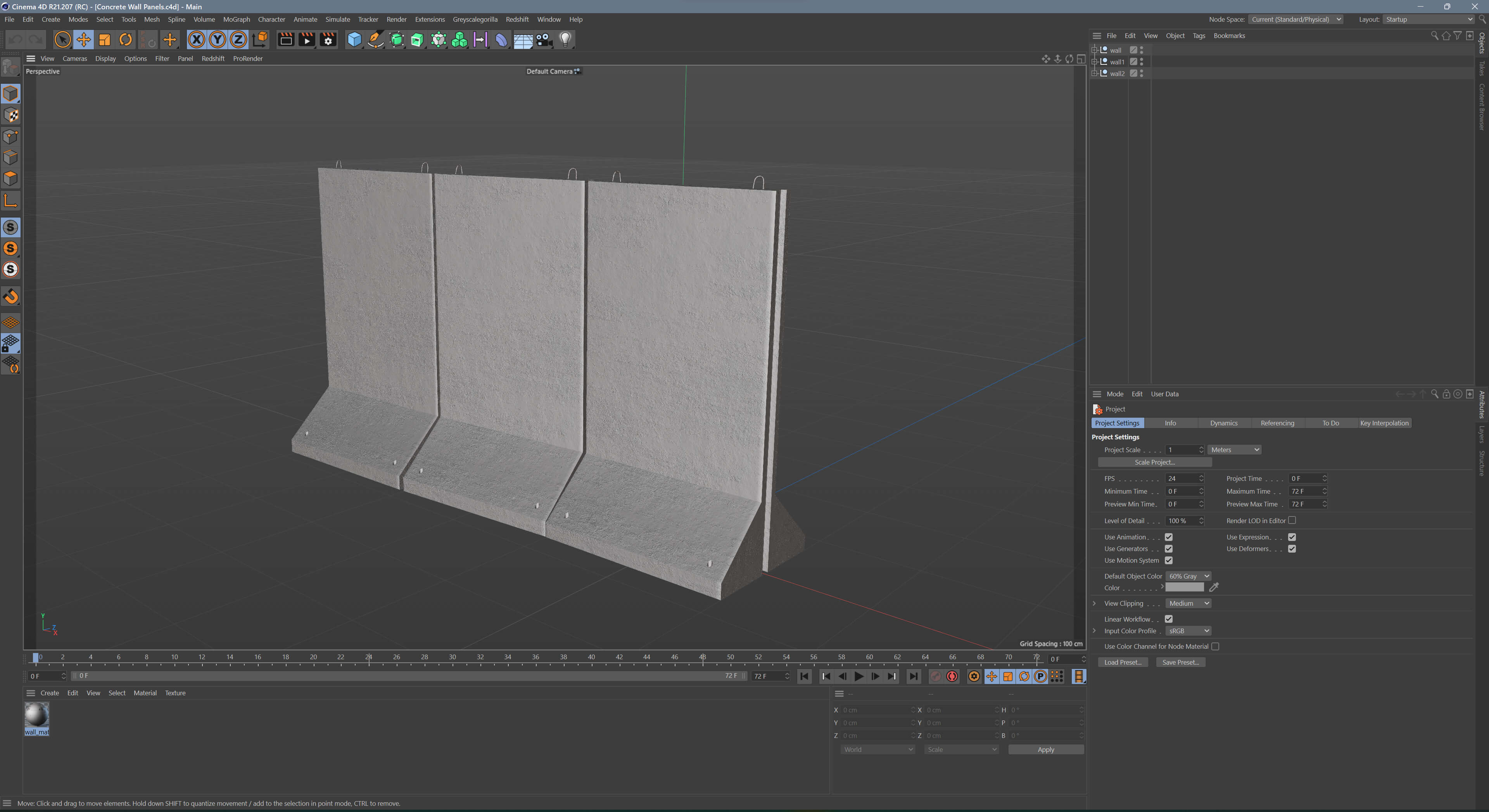Concrete Wall Panels - 3D Model by Cactus3D