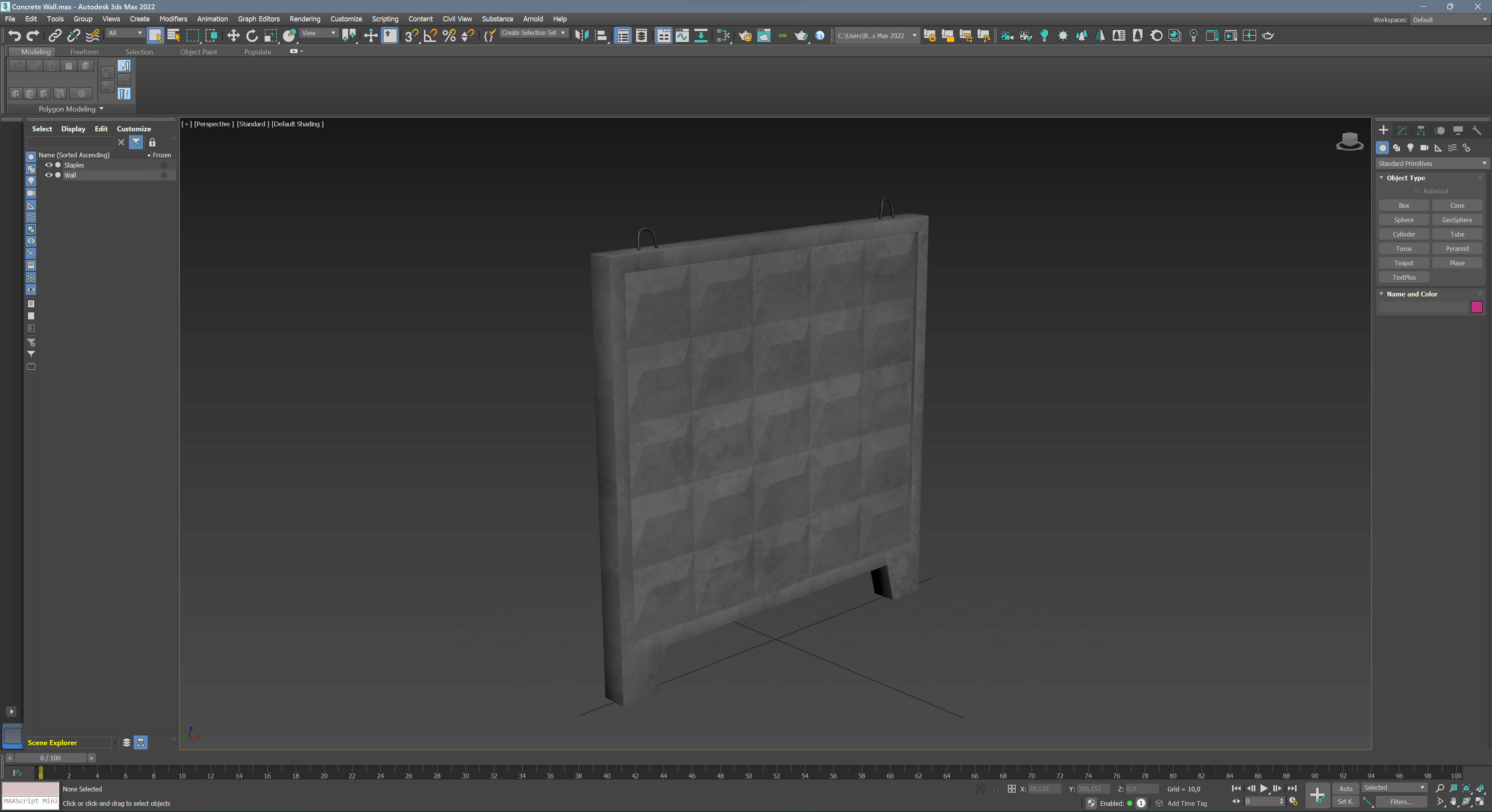 Concrete Wall - 3D Model by Cactus3D