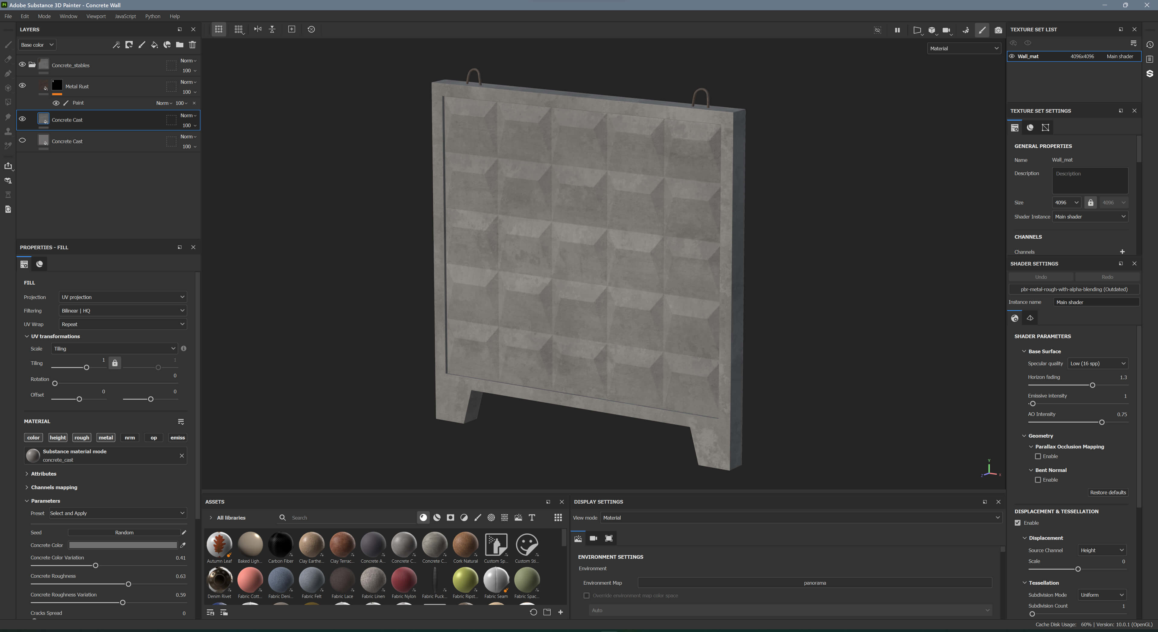 Concrete Wall - 3D Model by Cactus3D