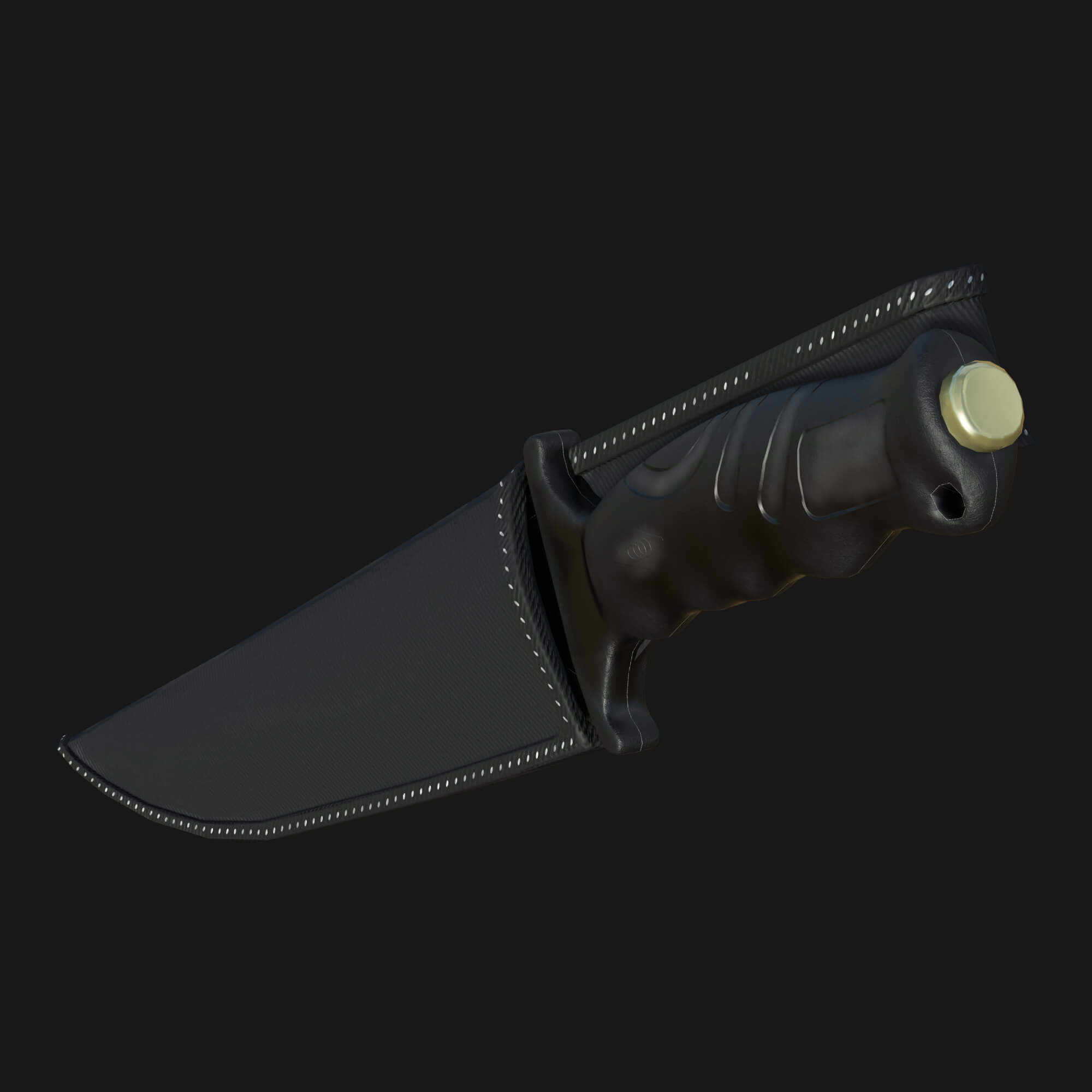 Curved Knife - 3D Model by Cactus3D
