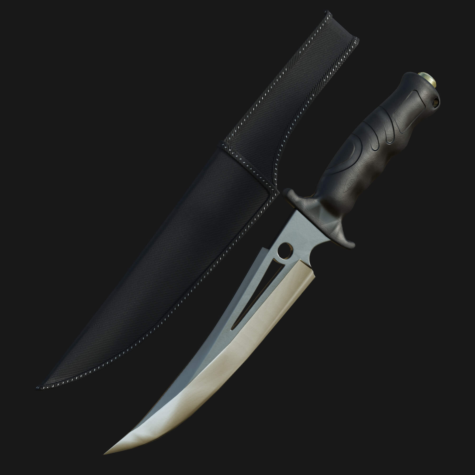 Curved Knife - 3D Model by Cactus3D