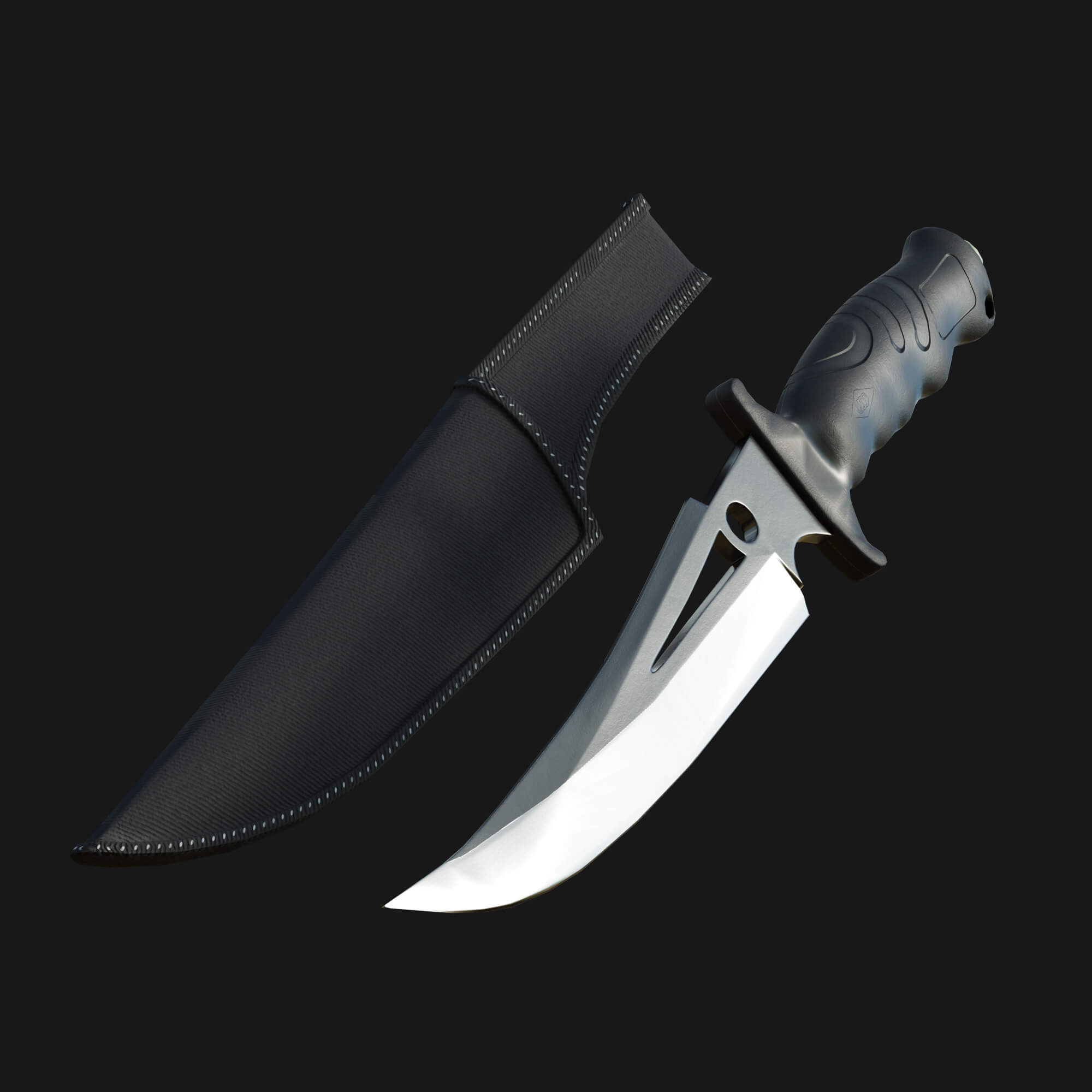 Curved Knife - 3D Model by Cactus3D