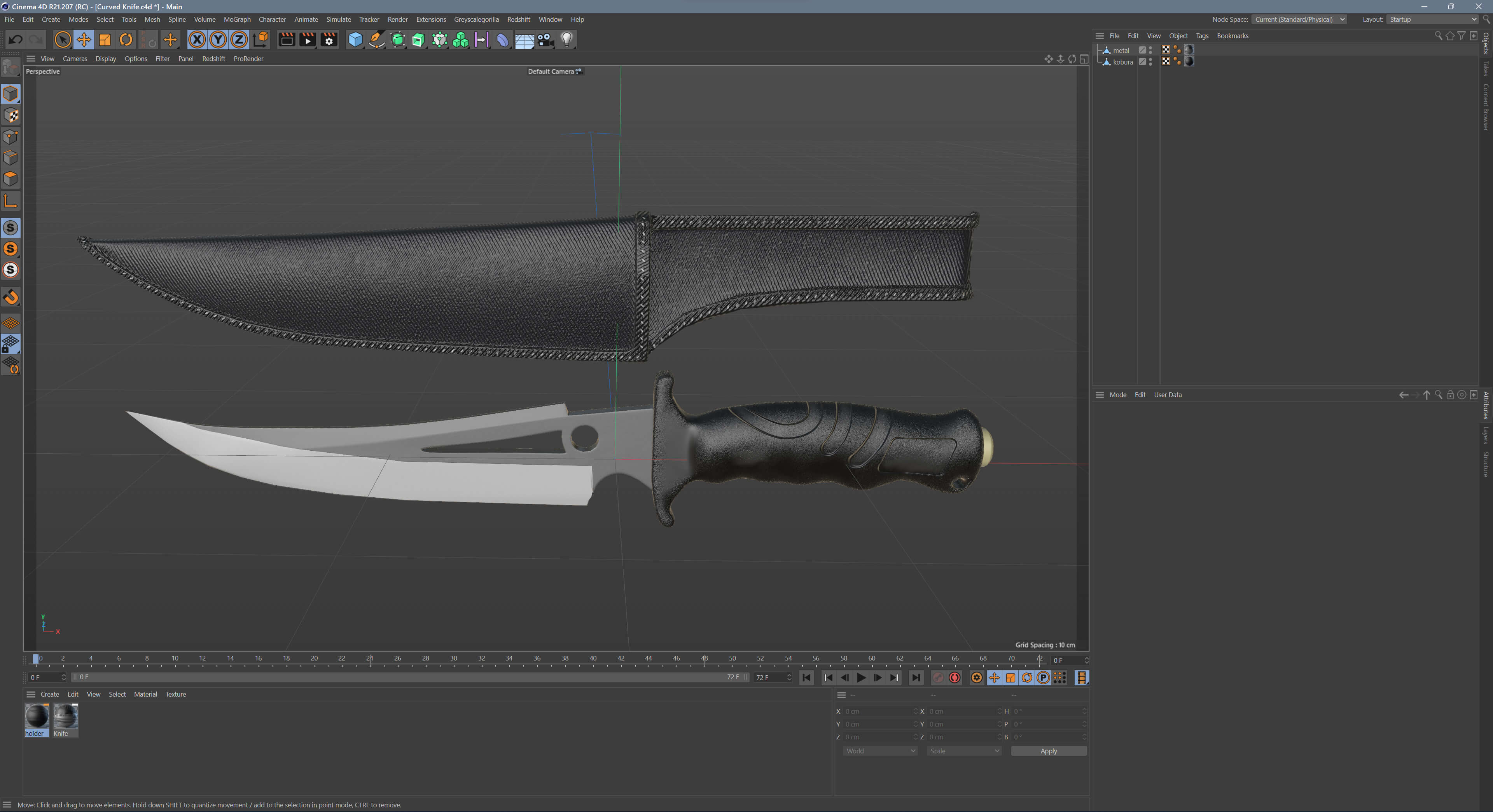 Curved Knife - 3D Model by Cactus3D