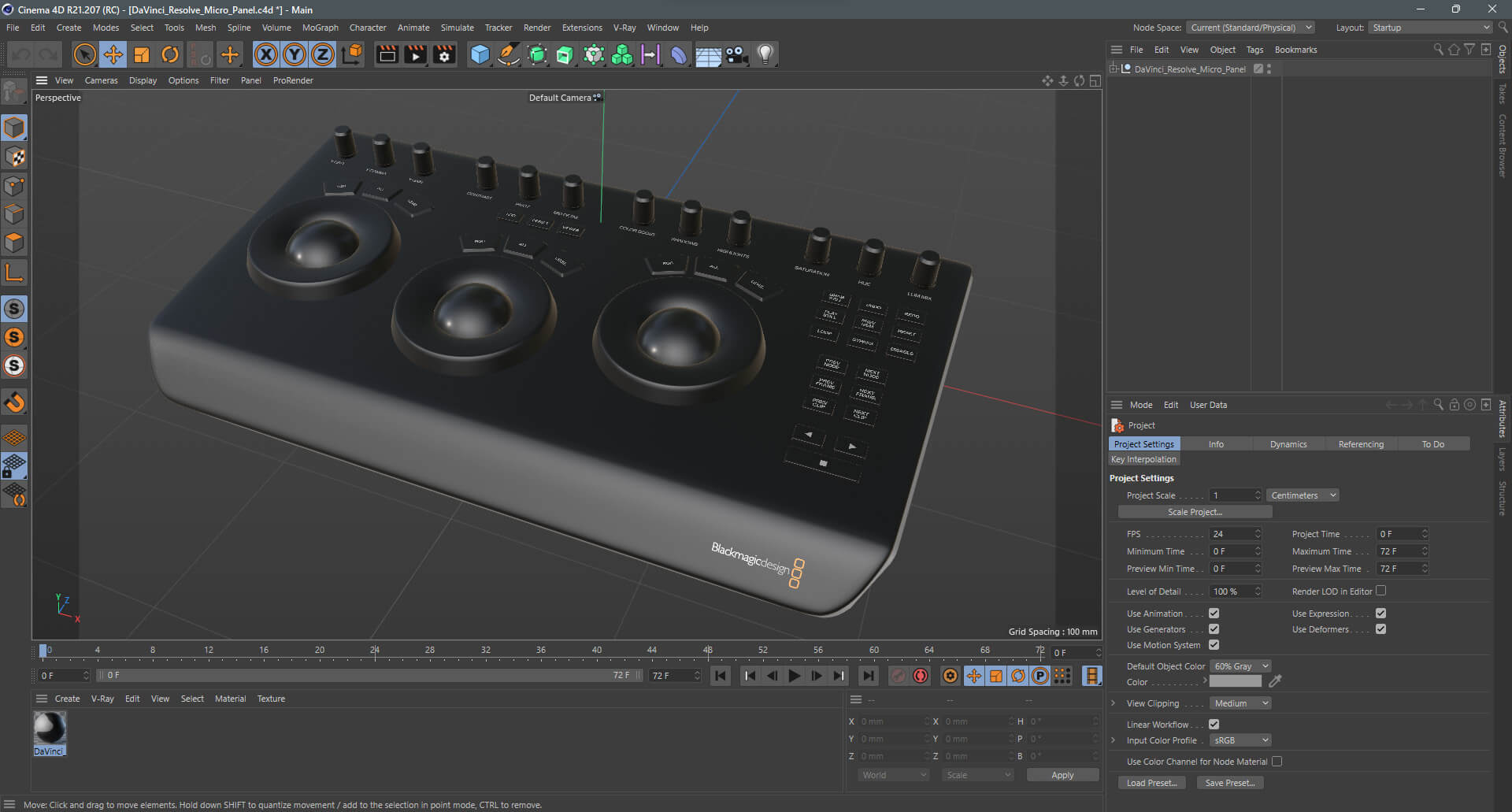Davinci Resolve Micro Panel - 3D Model by Cactus3D