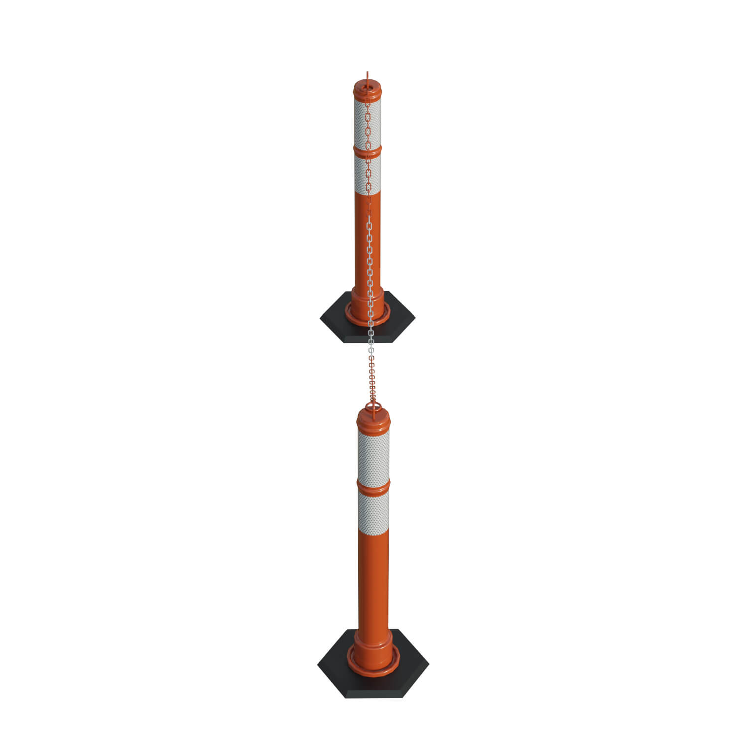Delineator Posts With Chain - 3D Model by Cactus3D
