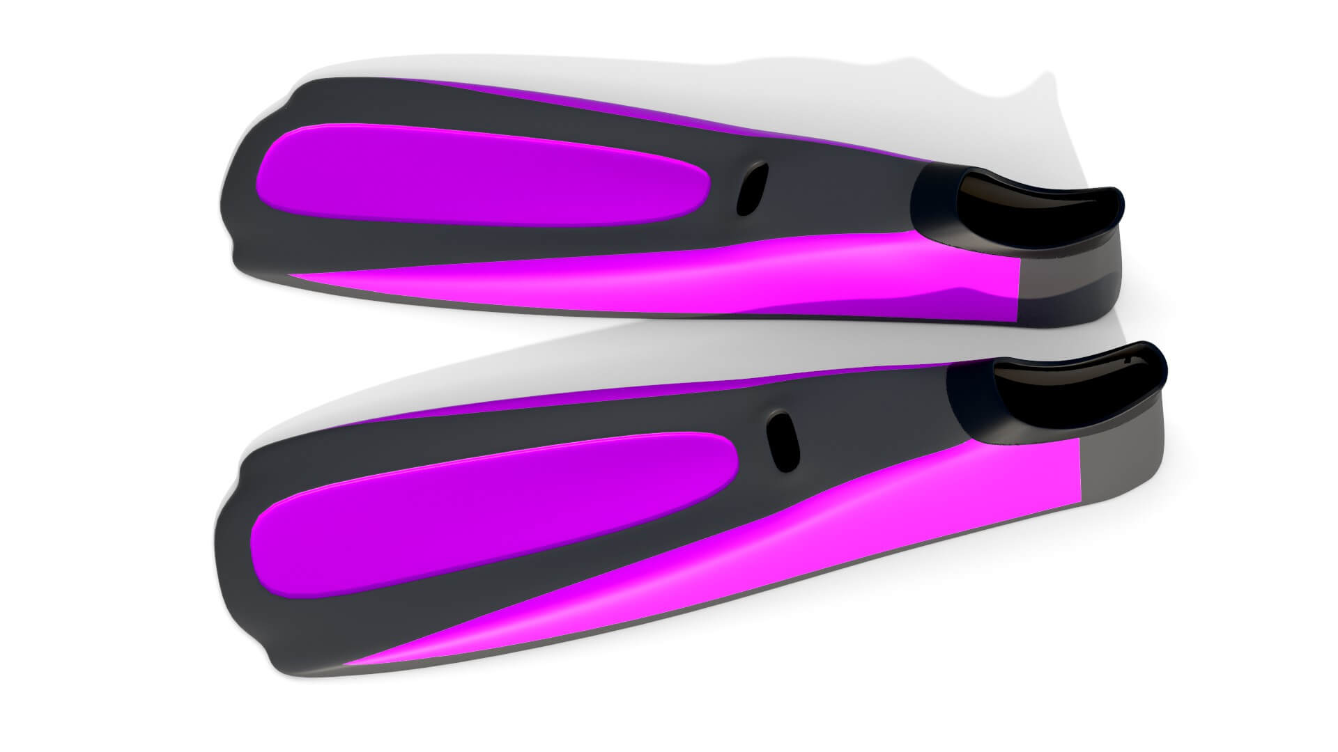 Dive Flippers Pink - 3D Model by Cactus3D