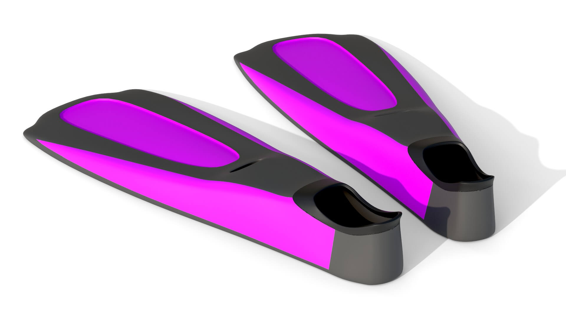 Dive Flippers Pink - 3D Model by Cactus3D