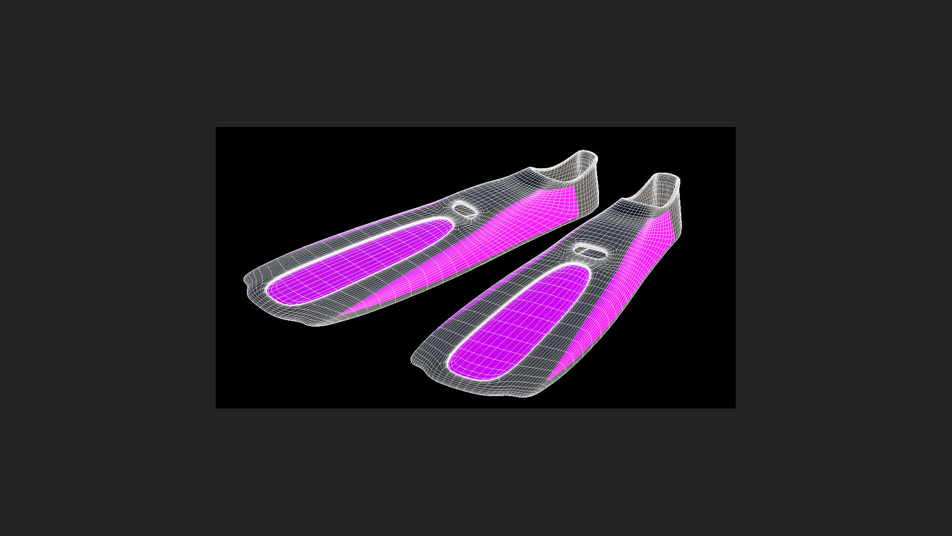 Dive Flippers Pink - 3D Model by Cactus3D