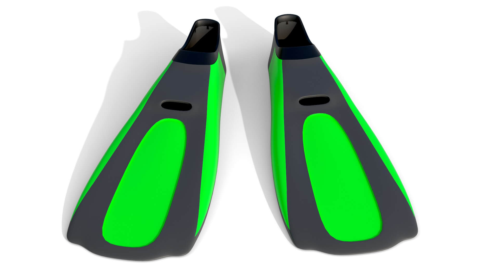 Dive Flippers Green - 3D Model by Cactus3D