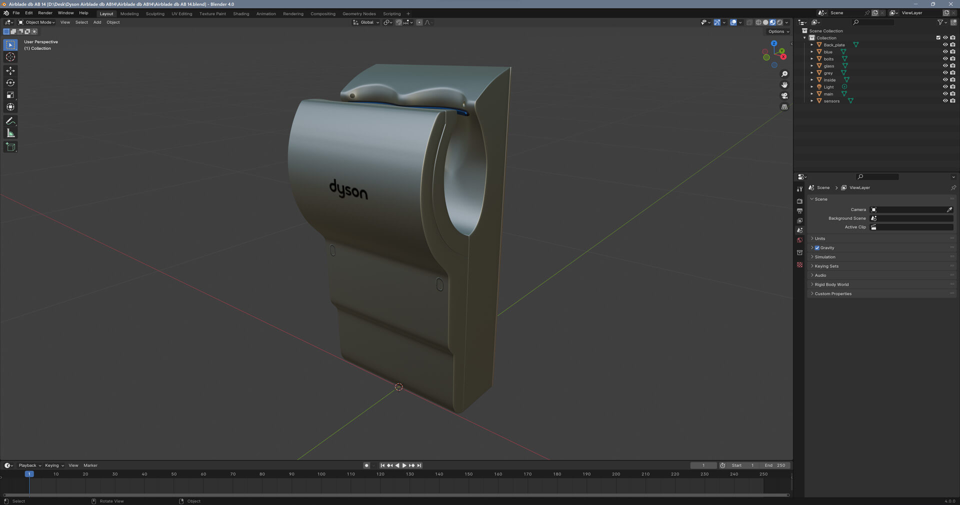 Dyson Airblade DB AB14 - 3D Model by Cactus3D