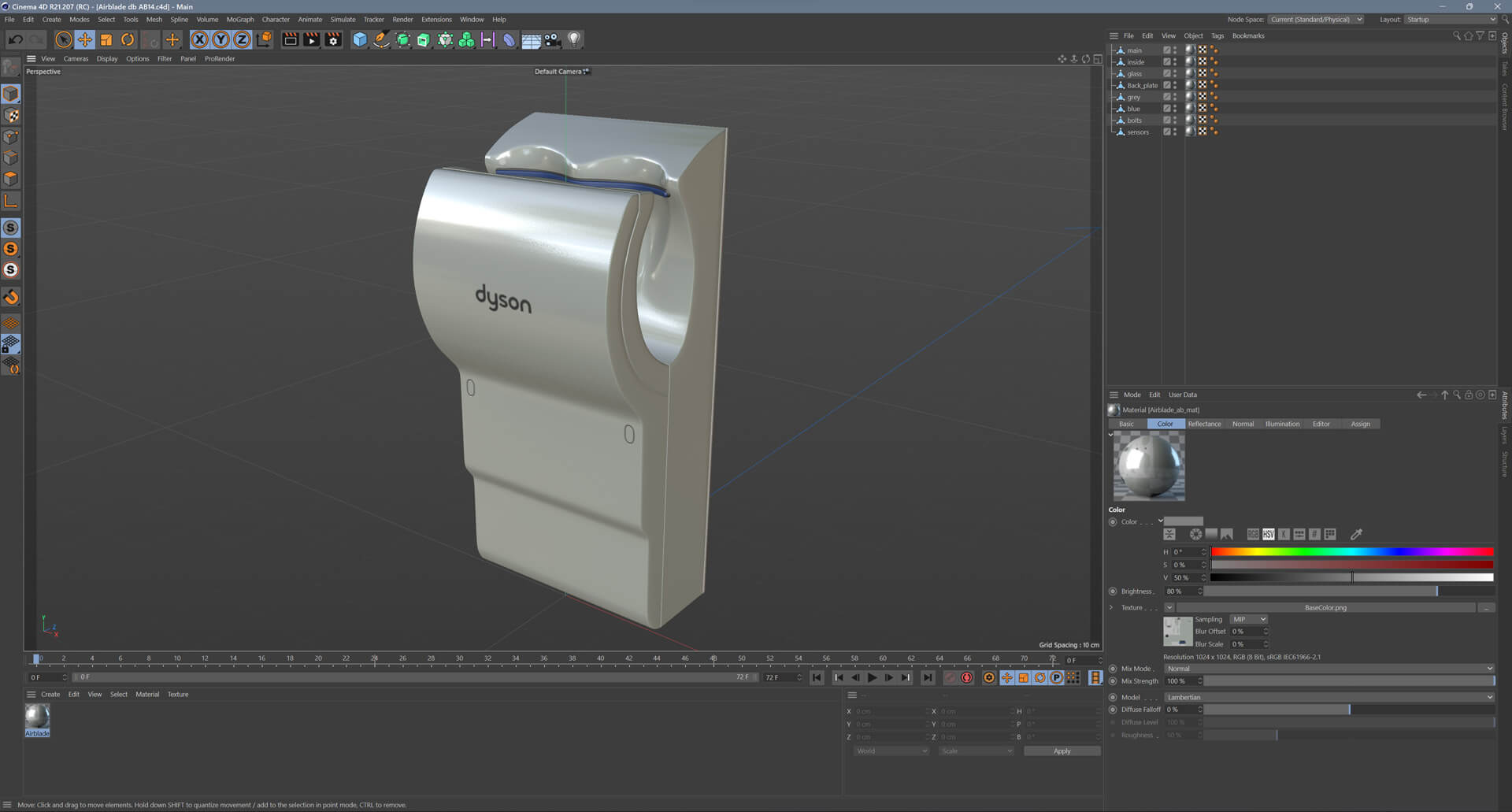 Dyson Airblade DB AB14 - 3D Model by Cactus3D
