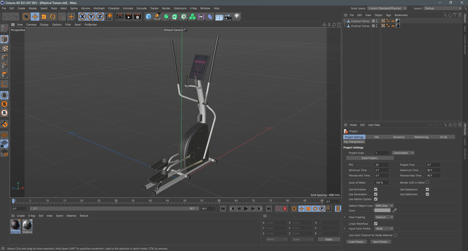 Elliptical Trainer - 3D Model by Cactus3D