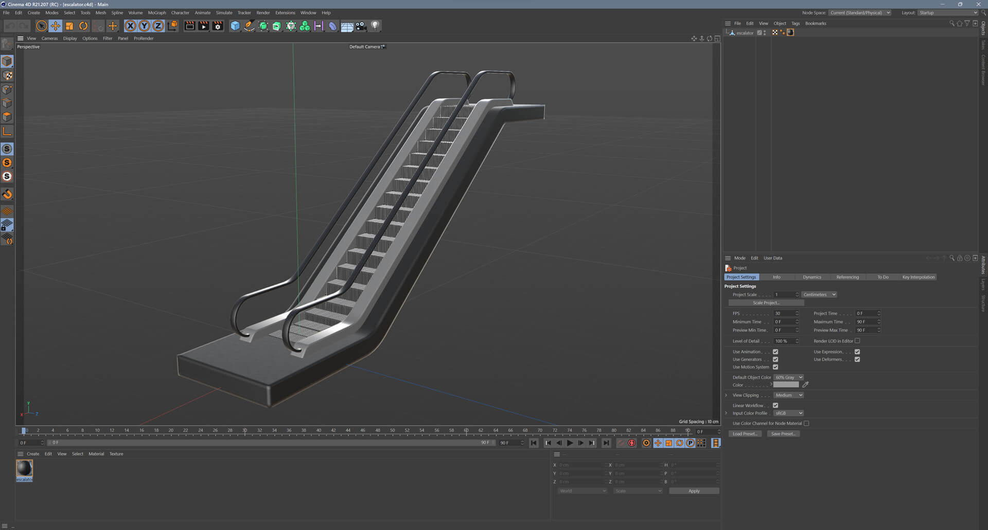 Escalator low poly - 3D Model by Cactus3D