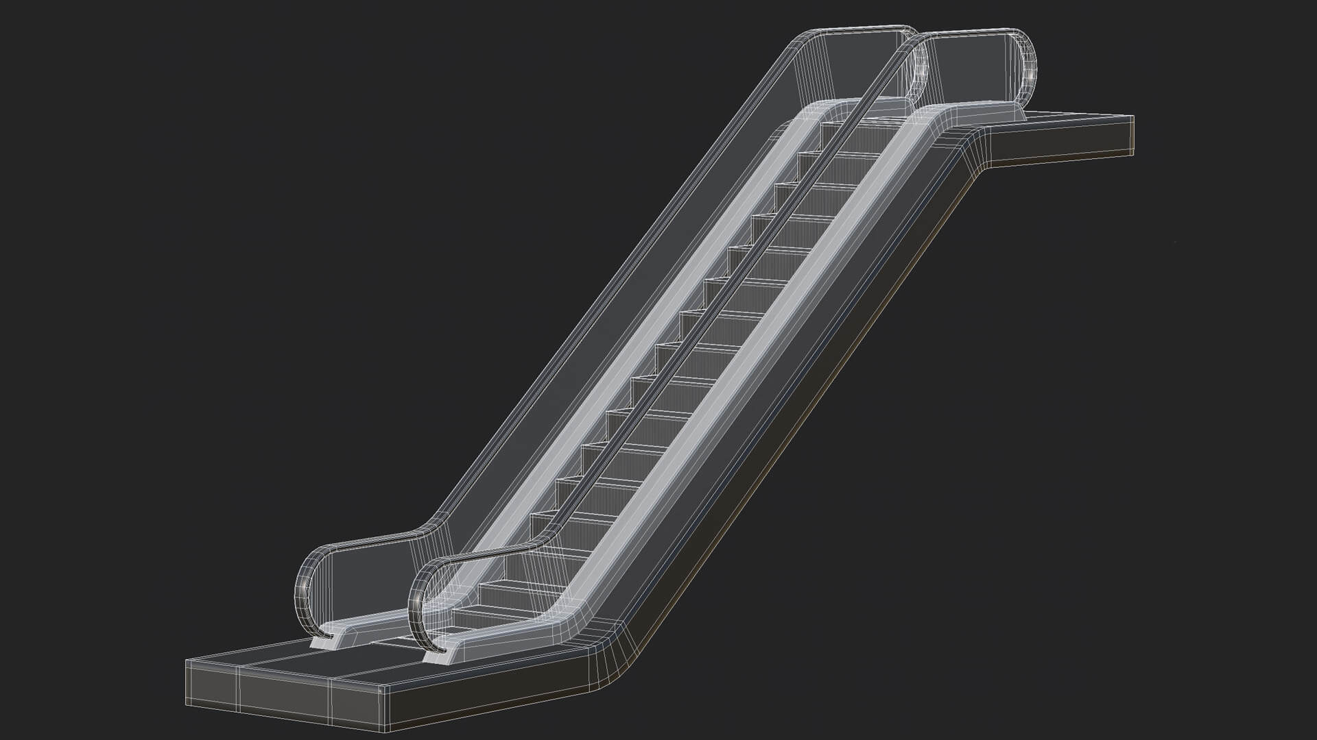 Escalator low poly - 3D Model by Cactus3D
