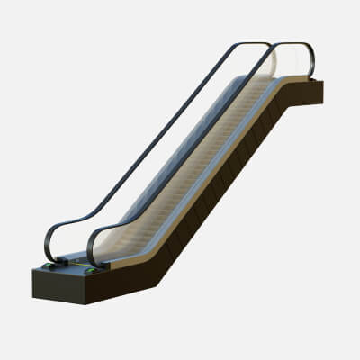 Escalator low poly - 3D Model by Cactus3D