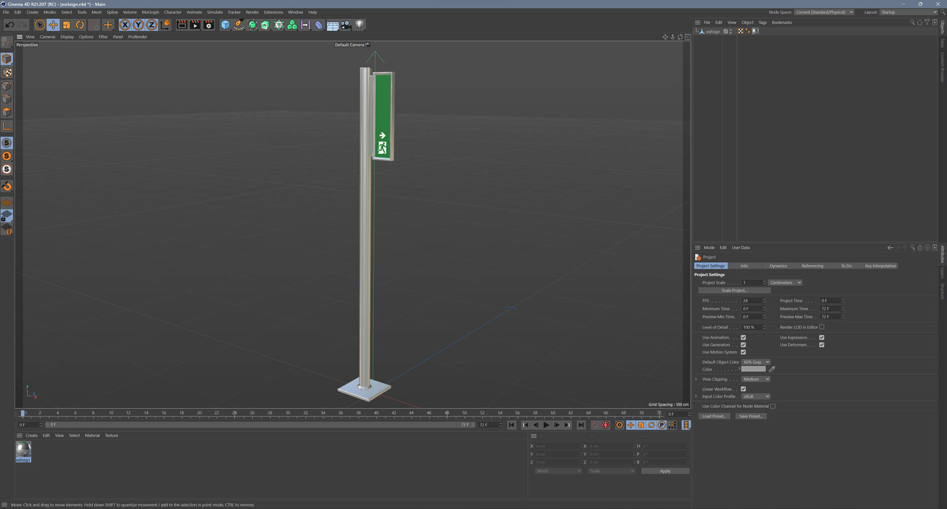 Airoport's Exit Sign - 3D Model by Cactus3D