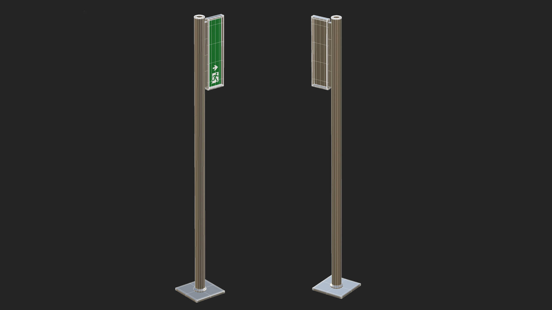 Airoport's Exit Sign - 3D Model by Cactus3D