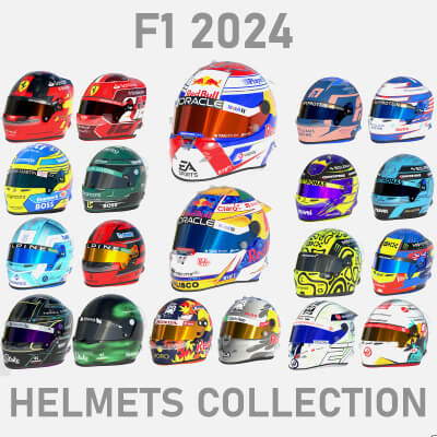 F1 2024 Helmets Collection by Cactus3D