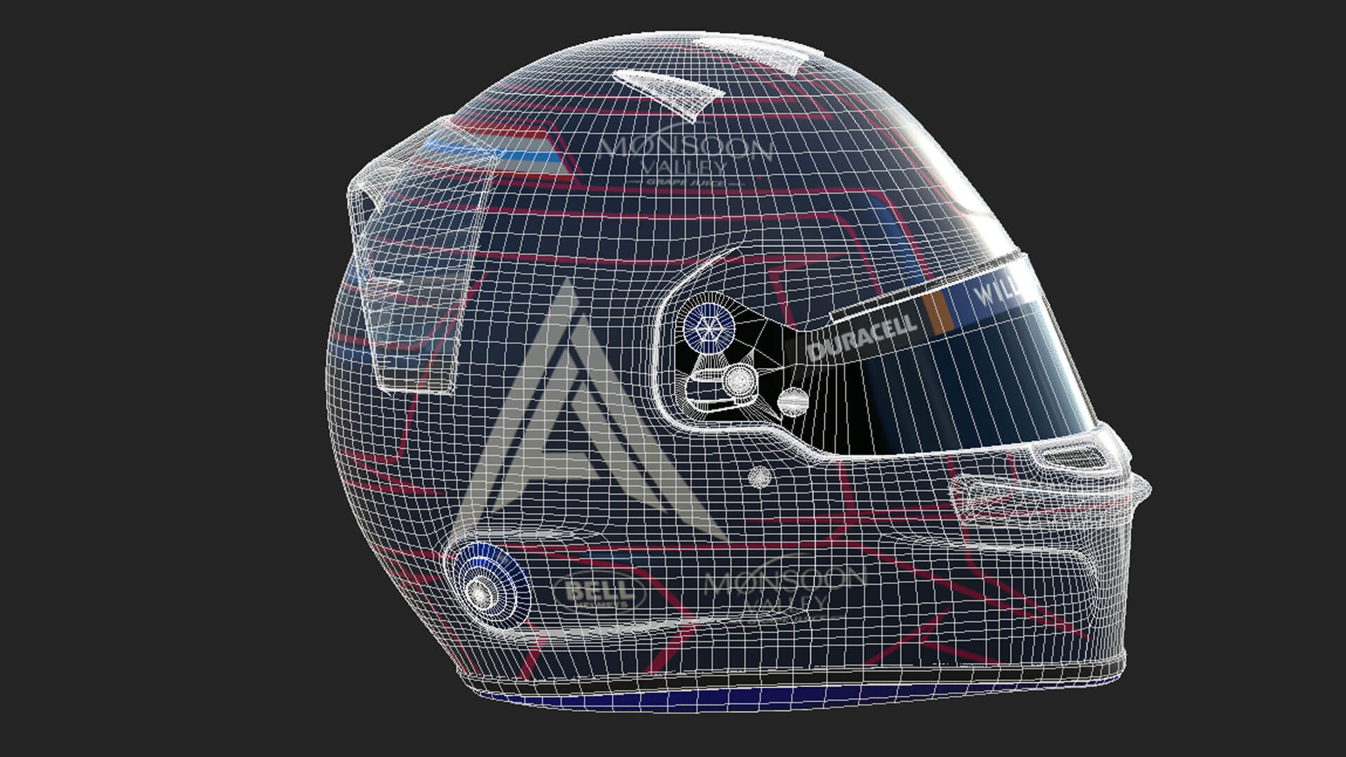 F1 Alex Albon Helmet 2023 - 3D Model by Cactus3D